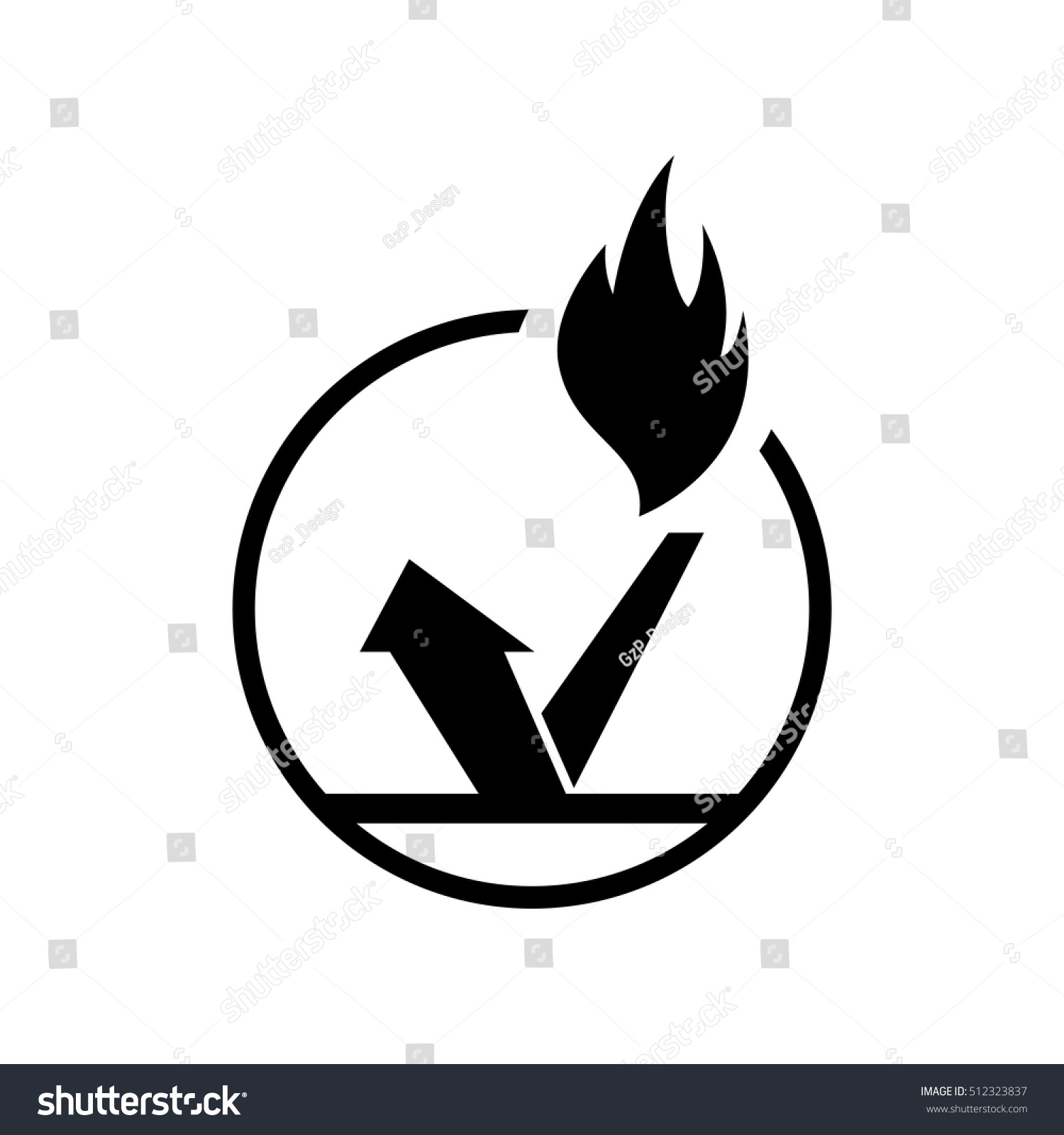 Fireproof Icon Vector Illustration Stock Vector (Royalty Free) 512323837