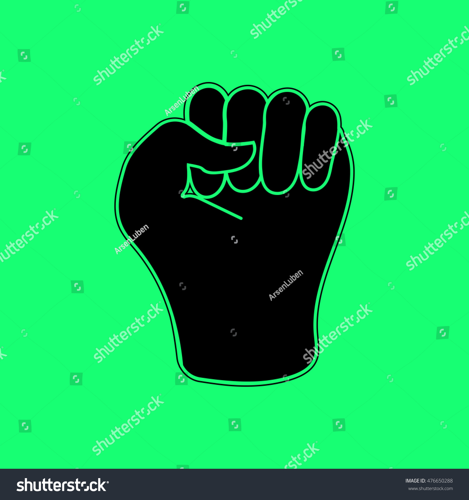 Fist Flat Style Stock Vector (Royalty Free) 476650288 | Shutterstock
