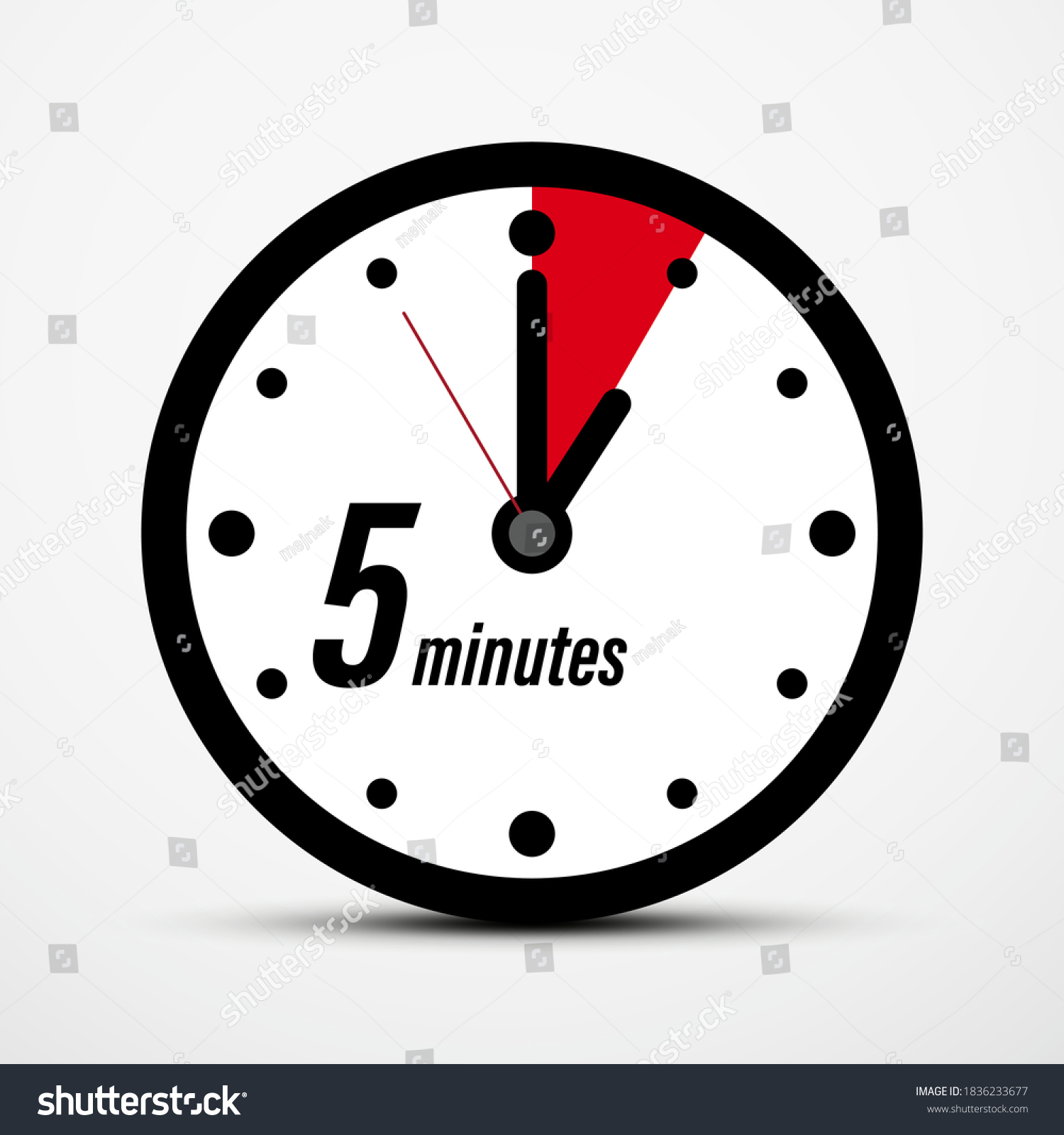 5 Five Minutes Vector Clock Symbol Stock Vector (Royalty Free ...