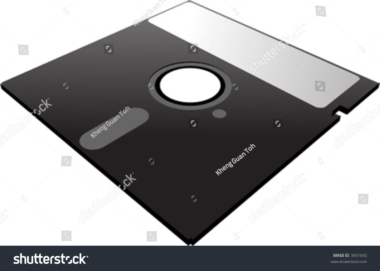 5 1/4" Floppy Diskette Illustration, Isometric 3d Style - 3431692 ...