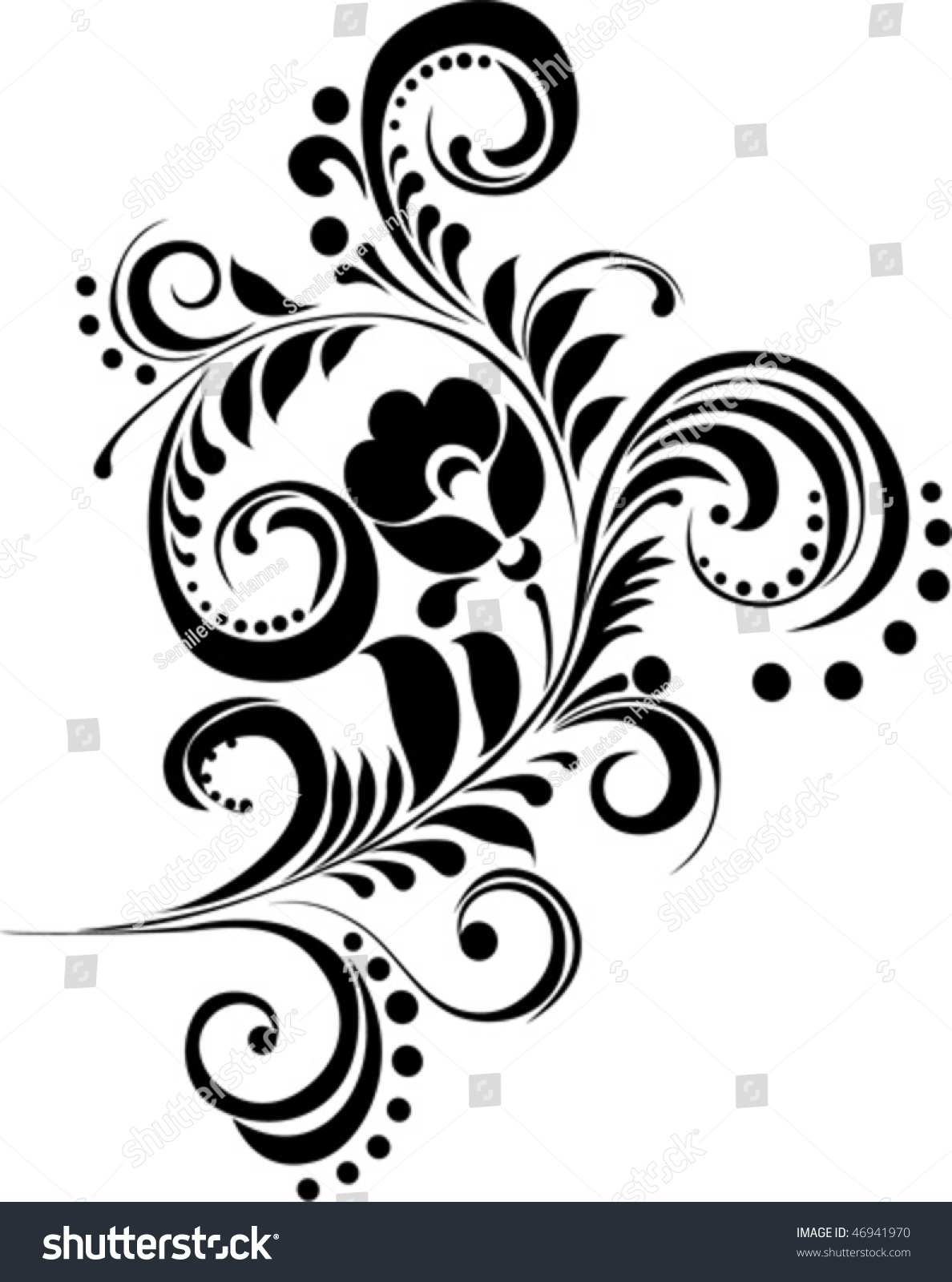 Floral Ornament Vector Stock Vector (Royalty Free) 46941970 | Shutterstock