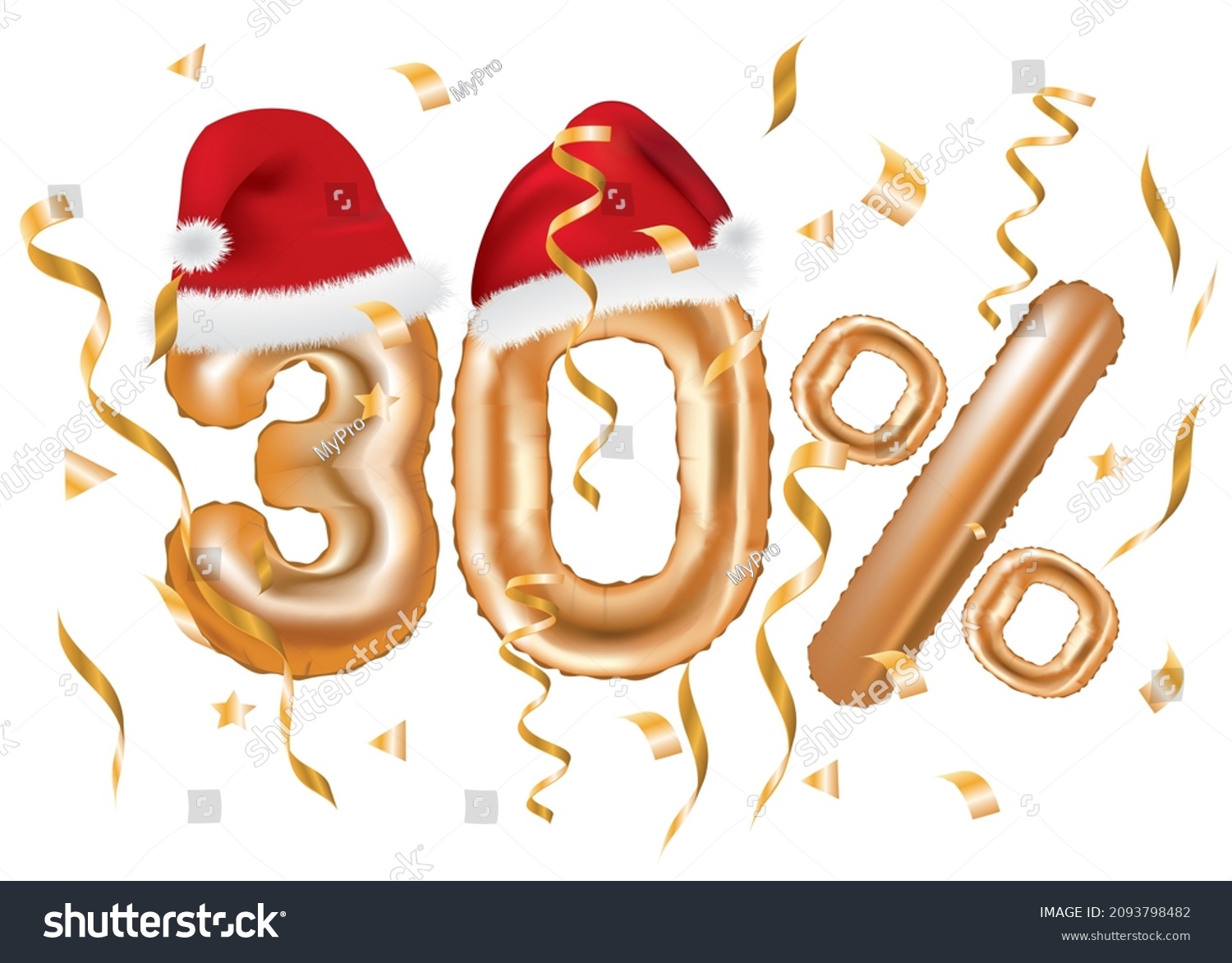 30 Foil Balloon Vector Illustration Stock Vector (Royalty Free ...