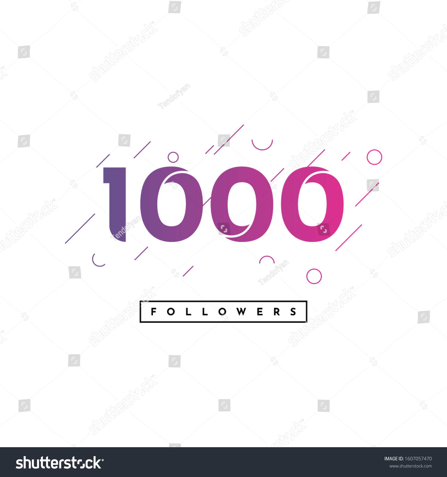 1000 Followers Design Vector Eps 10 Stock Vector (Royalty Free ...