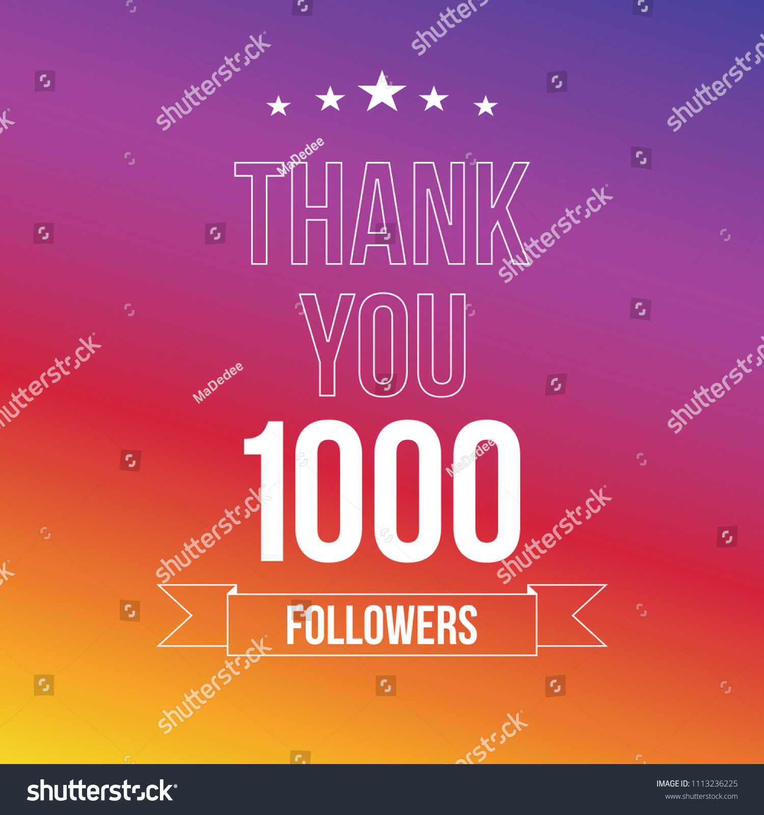 1000 Followers Vector Illustration Stock Vector (Royalty Free ...