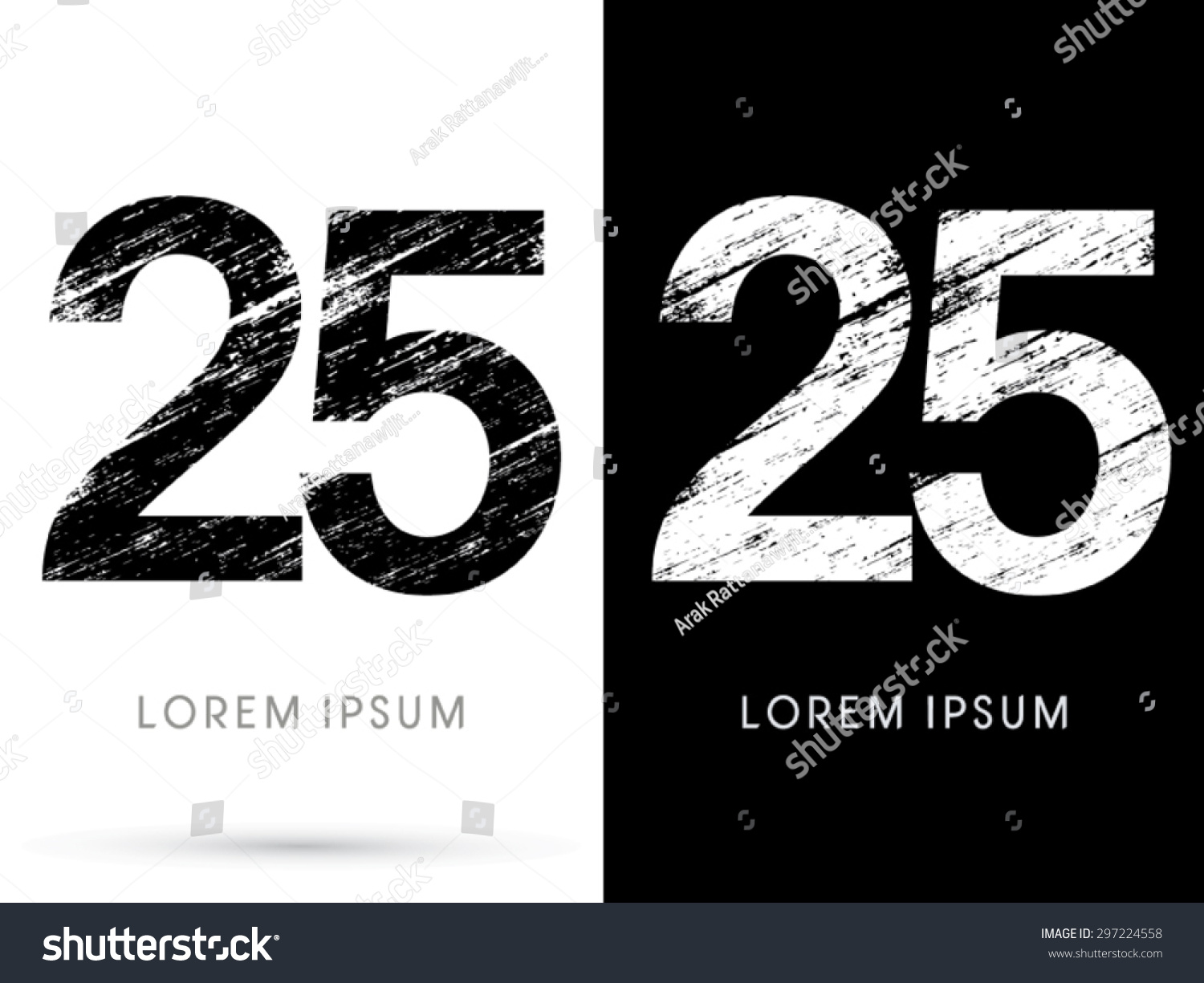 25 Font Grunge Destroy Graphic Vector Stock Vector (Royalty Free ...
