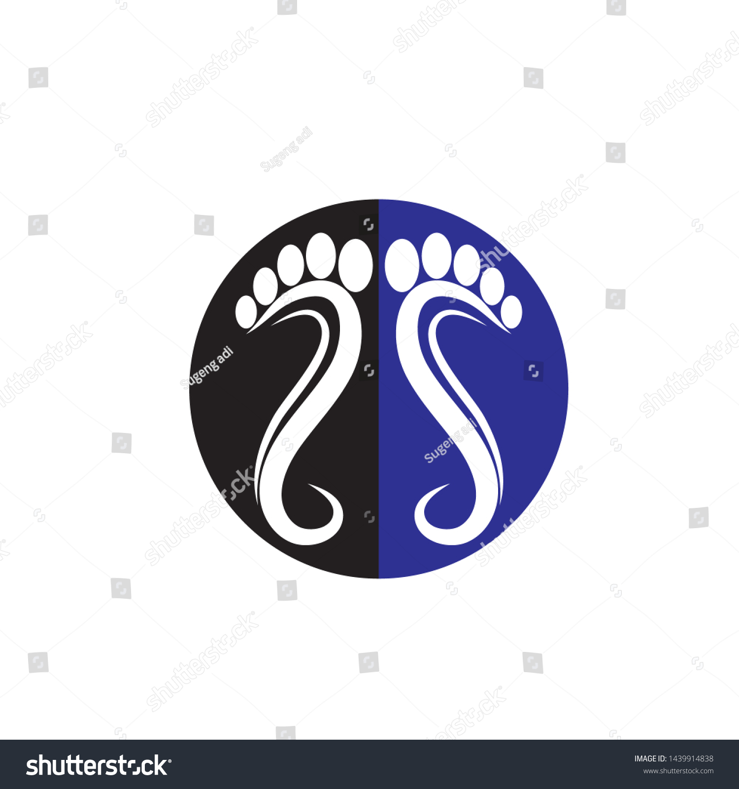 Foot Illustration Logo Vector Template Vector Stock Vector (Royalty ...