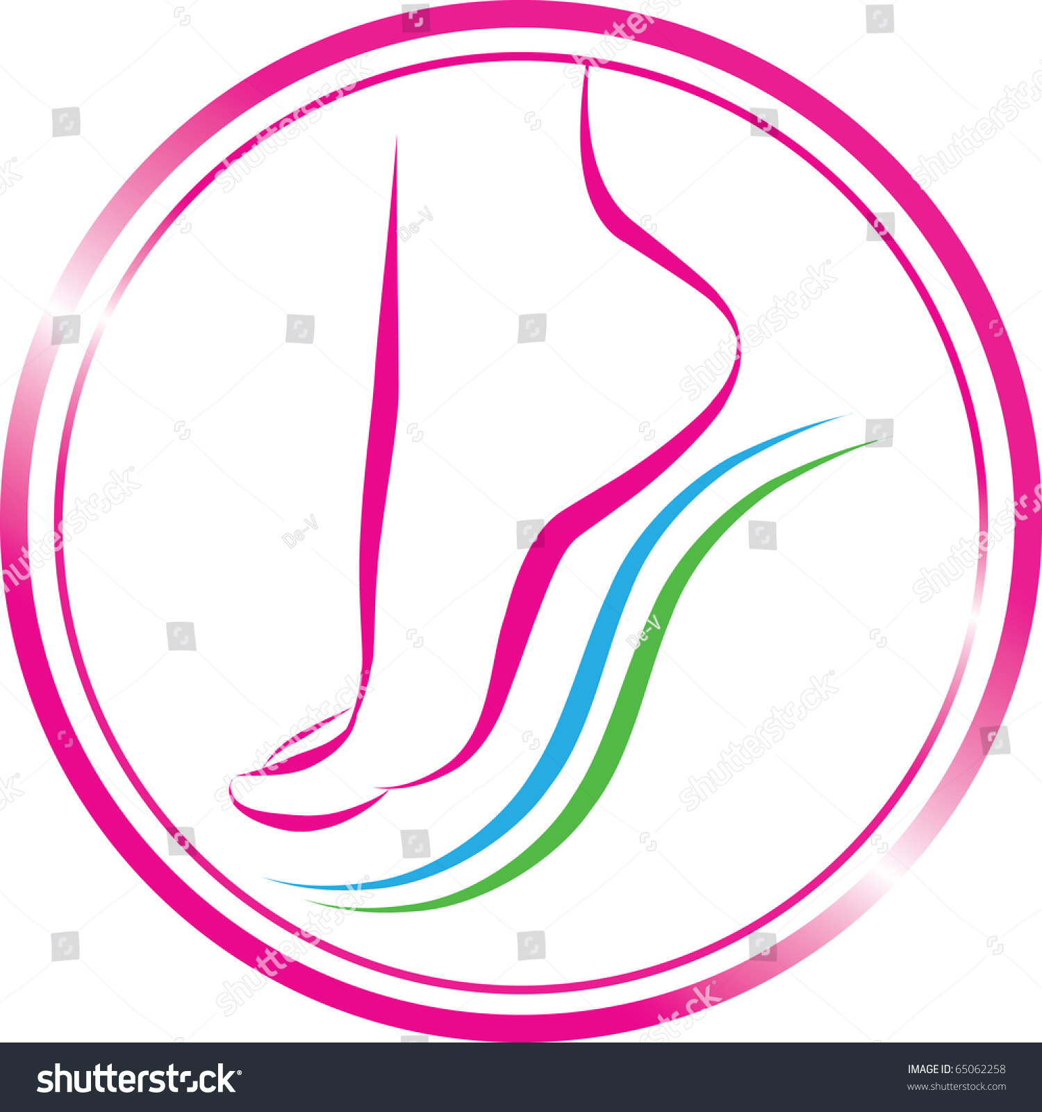 Foot Symbol Element Design Stock Vector 65062258 - Shutterstock