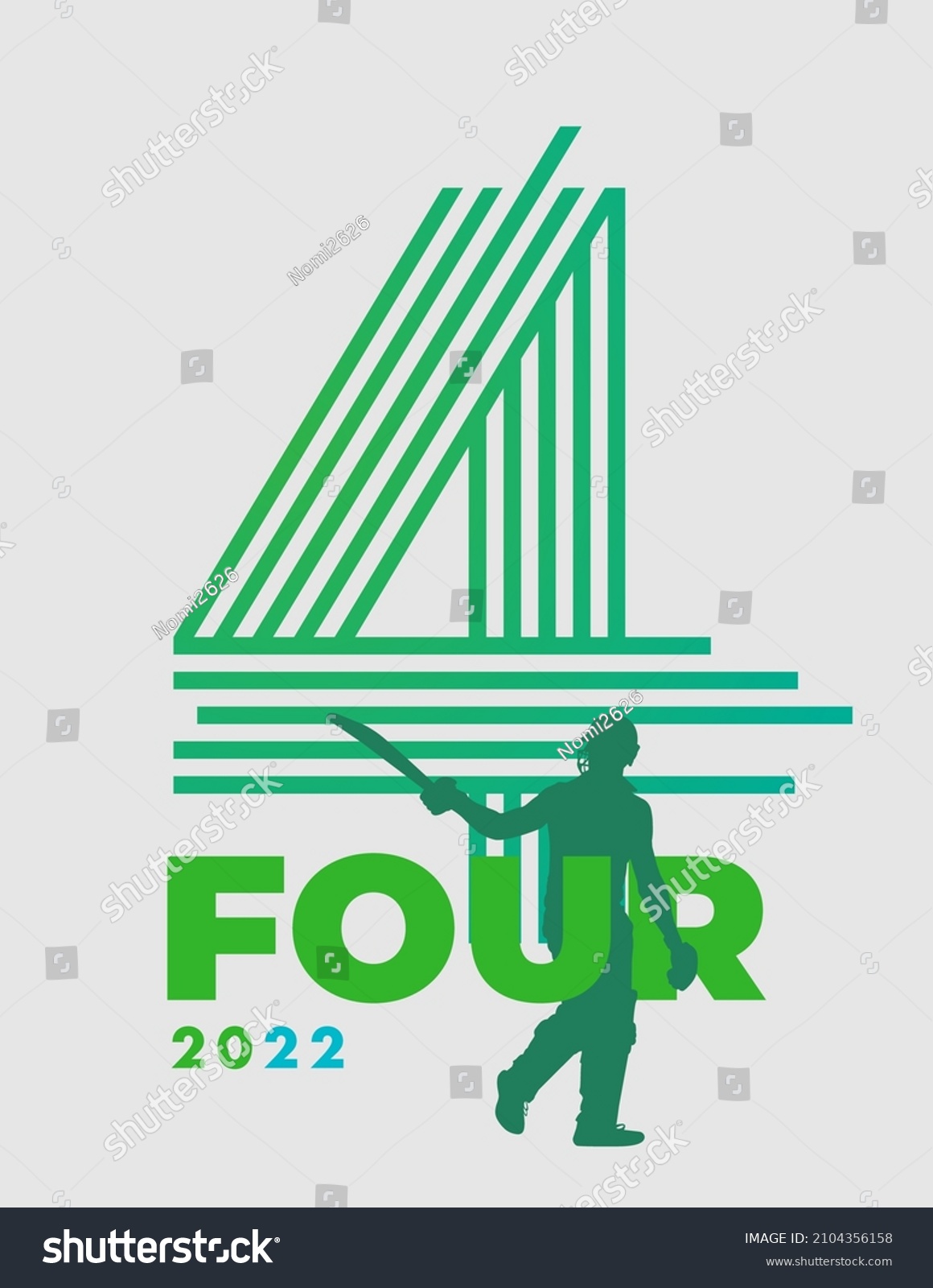 4 Four Illustration Cricket Match Vector Stock Vector (Royalty Free ...