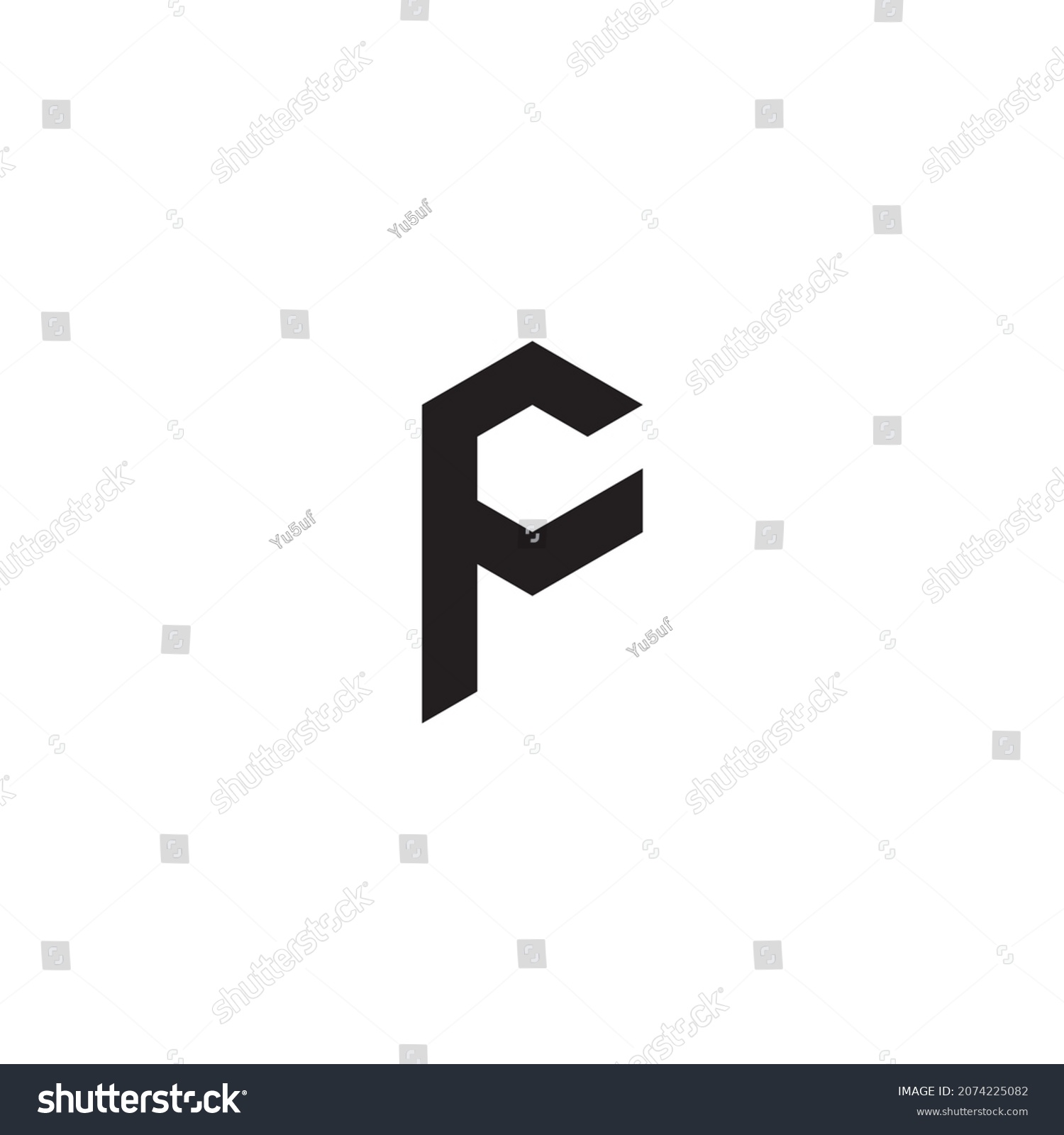 Fp Pf Fp Simple Symbol Logo Stock Vector (Royalty Free) 2074225082 ...