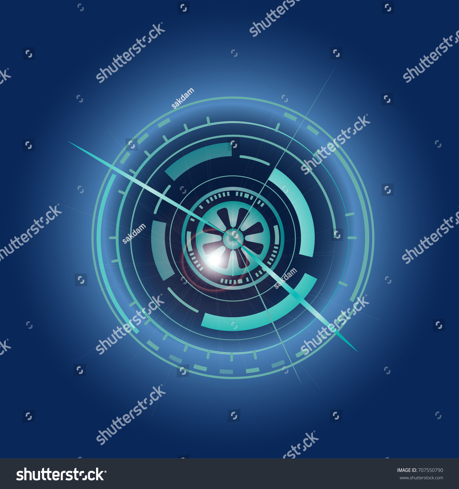 Futuristic Eye Effect Retouch Image Stock Vector (Royalty Free ...