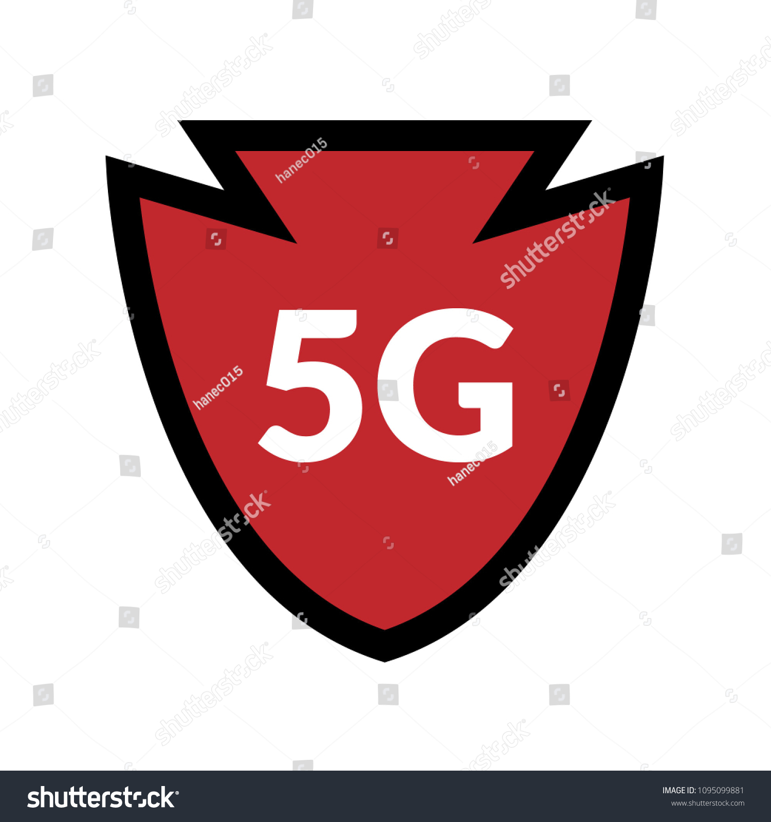 5g Shield Vector Illustration Stock Vector (Royalty Free) 1095099881