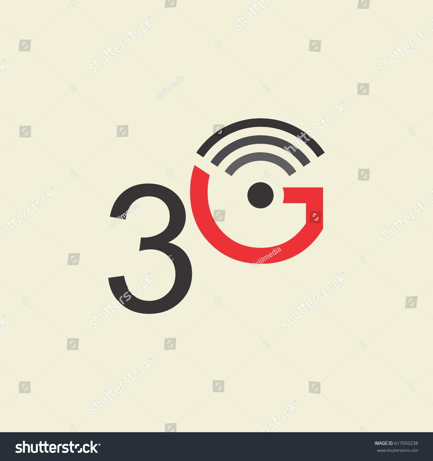 3g Logo Design Stock Vector (Royalty Free) 617050238