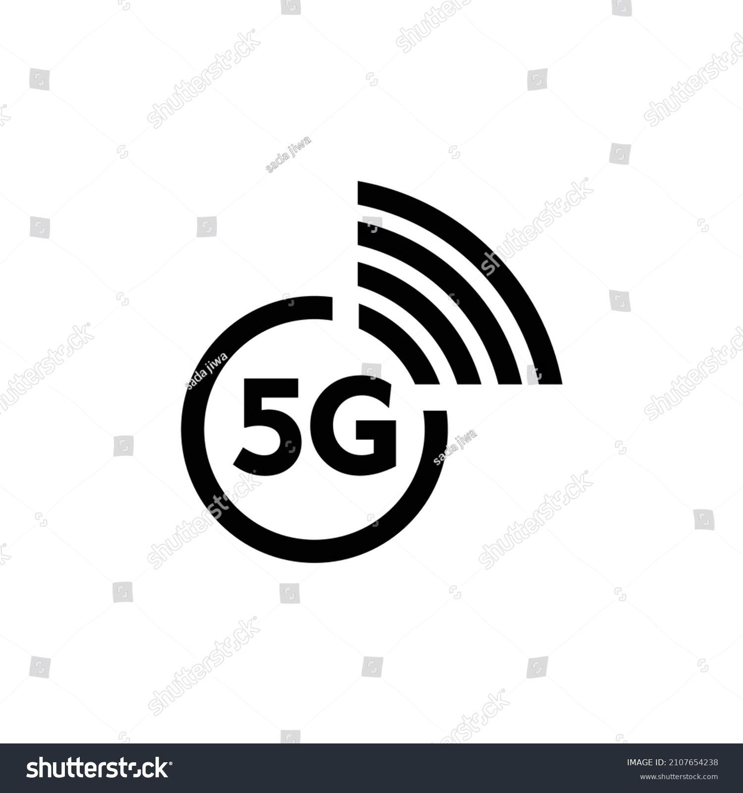 5g Network Simple Flat Icon Vector Stock Vector (Royalty Free ...