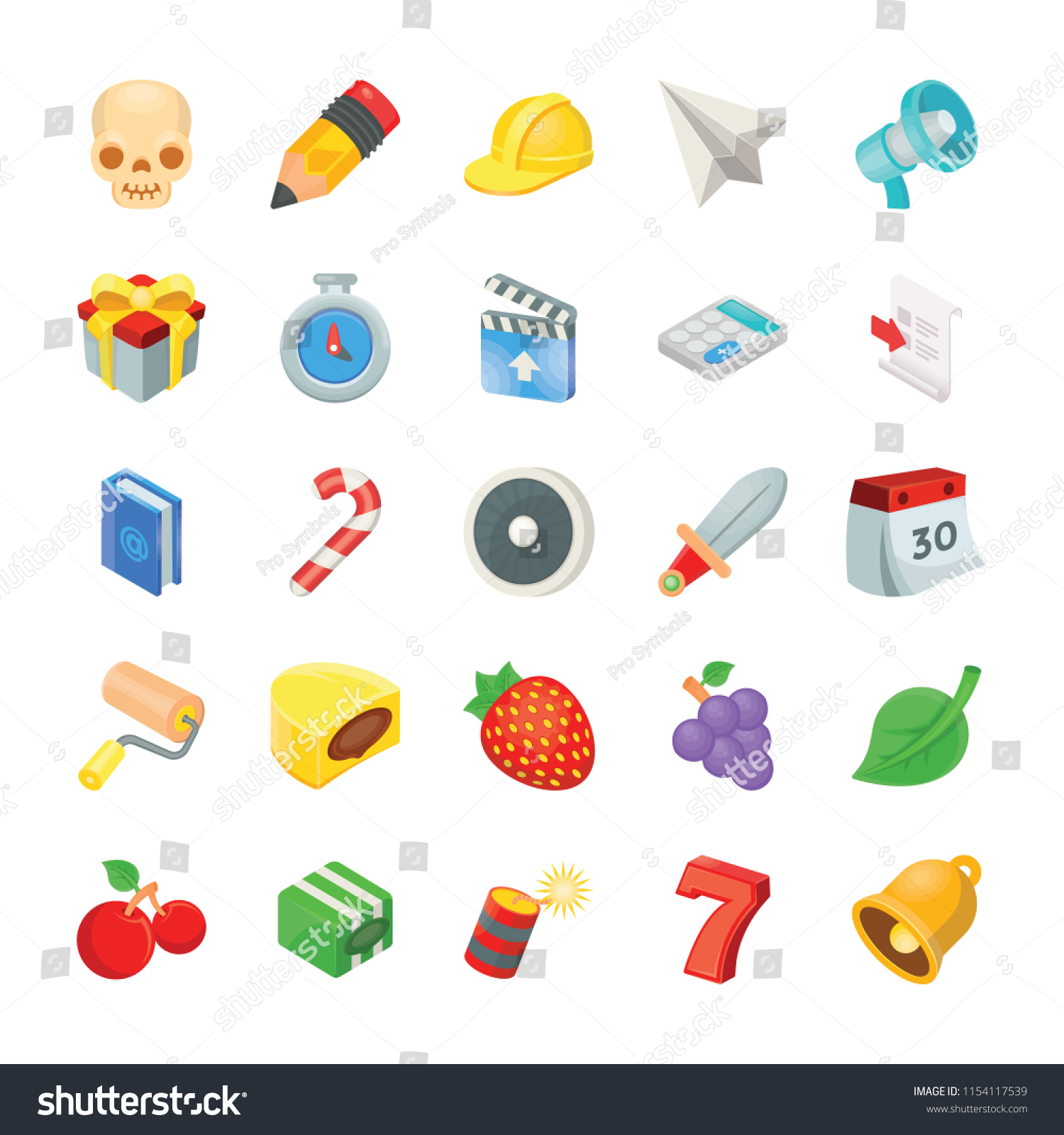 Game Flat Vector Icons Pack Stock Vector (Royalty Free) 1154117539