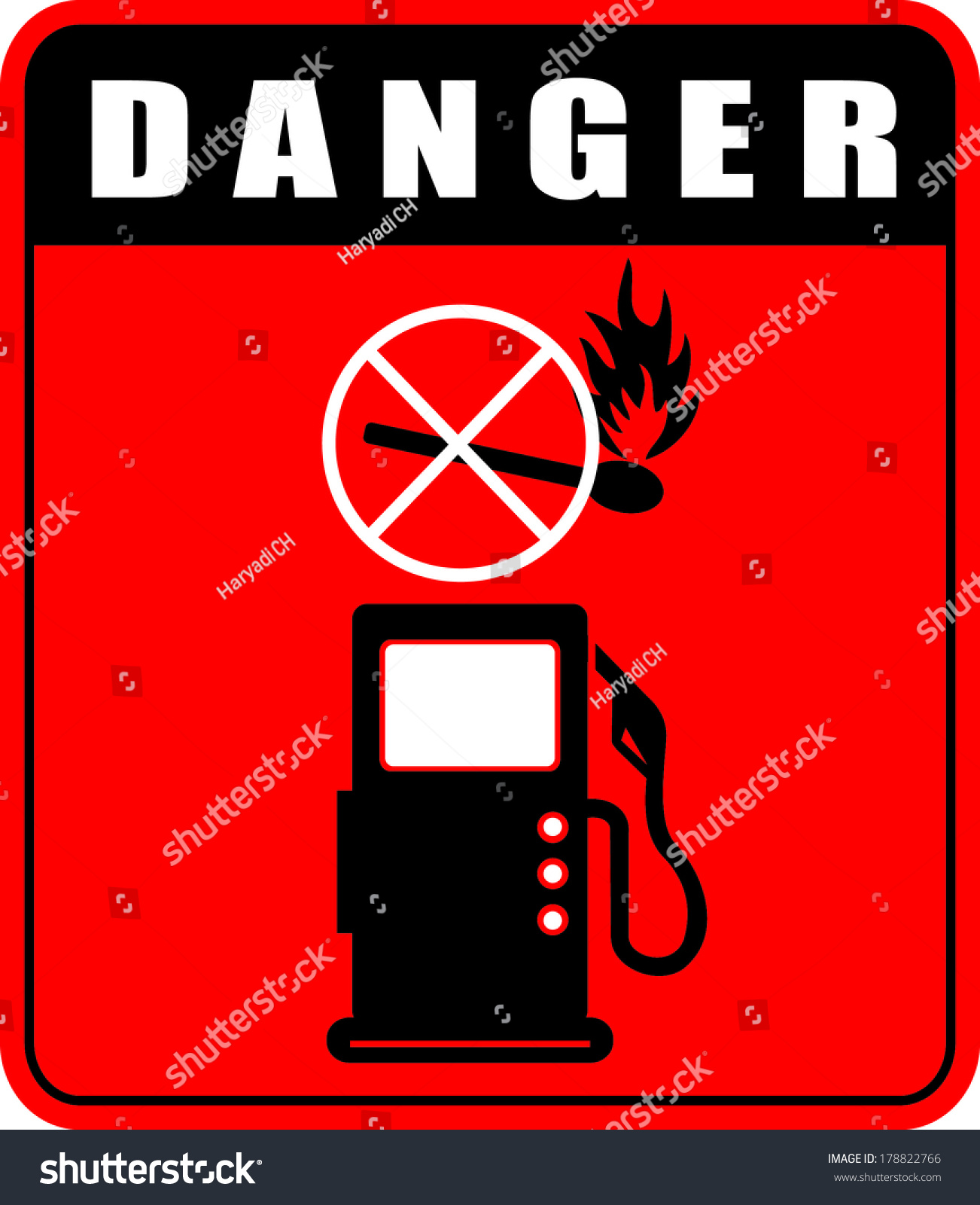 Gasoline Warning Label Stock Vector (Royalty Free) 178822766