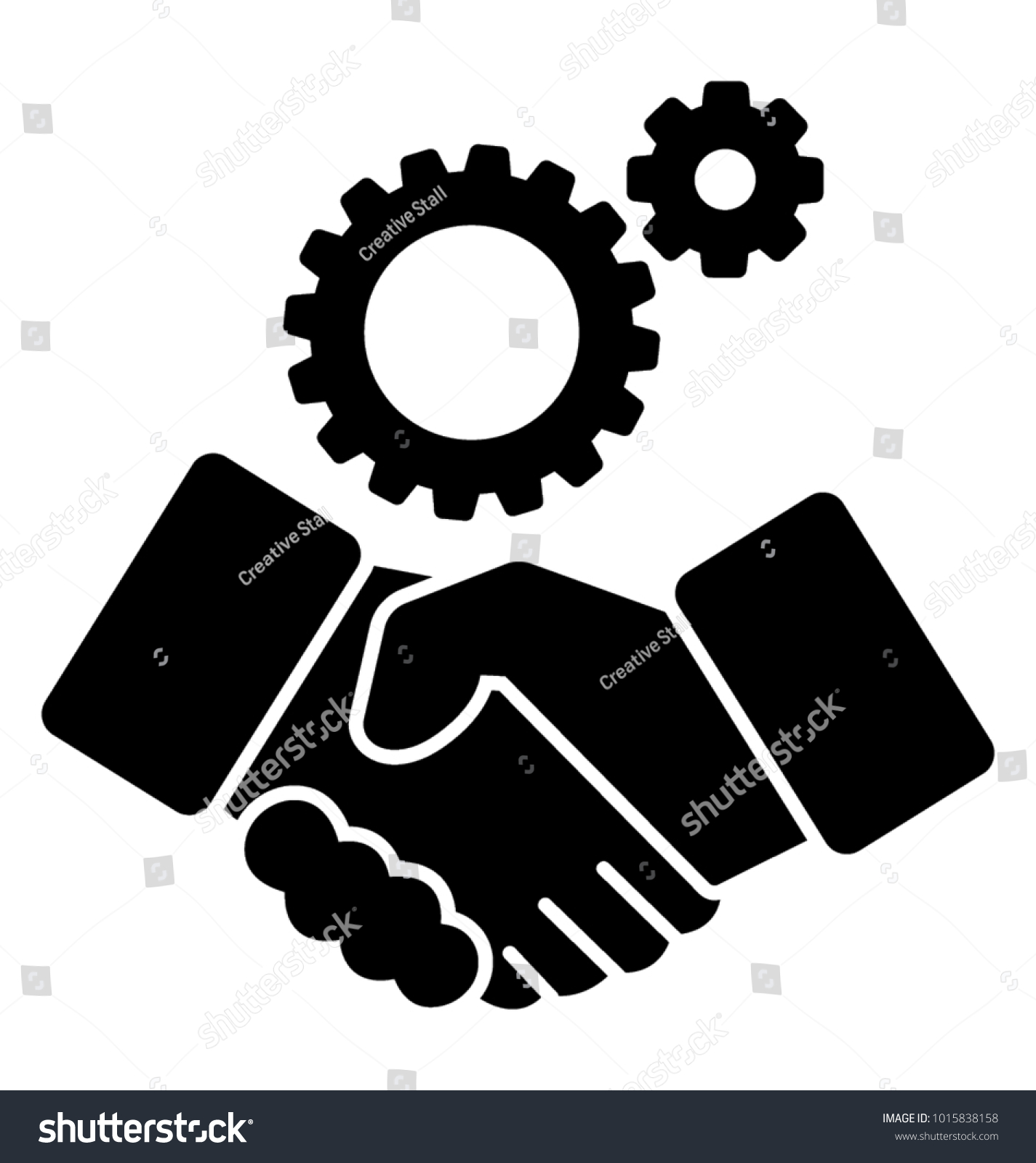 Glyph Icon Collaboration Handshake Stock Vector (Royalty Free ...