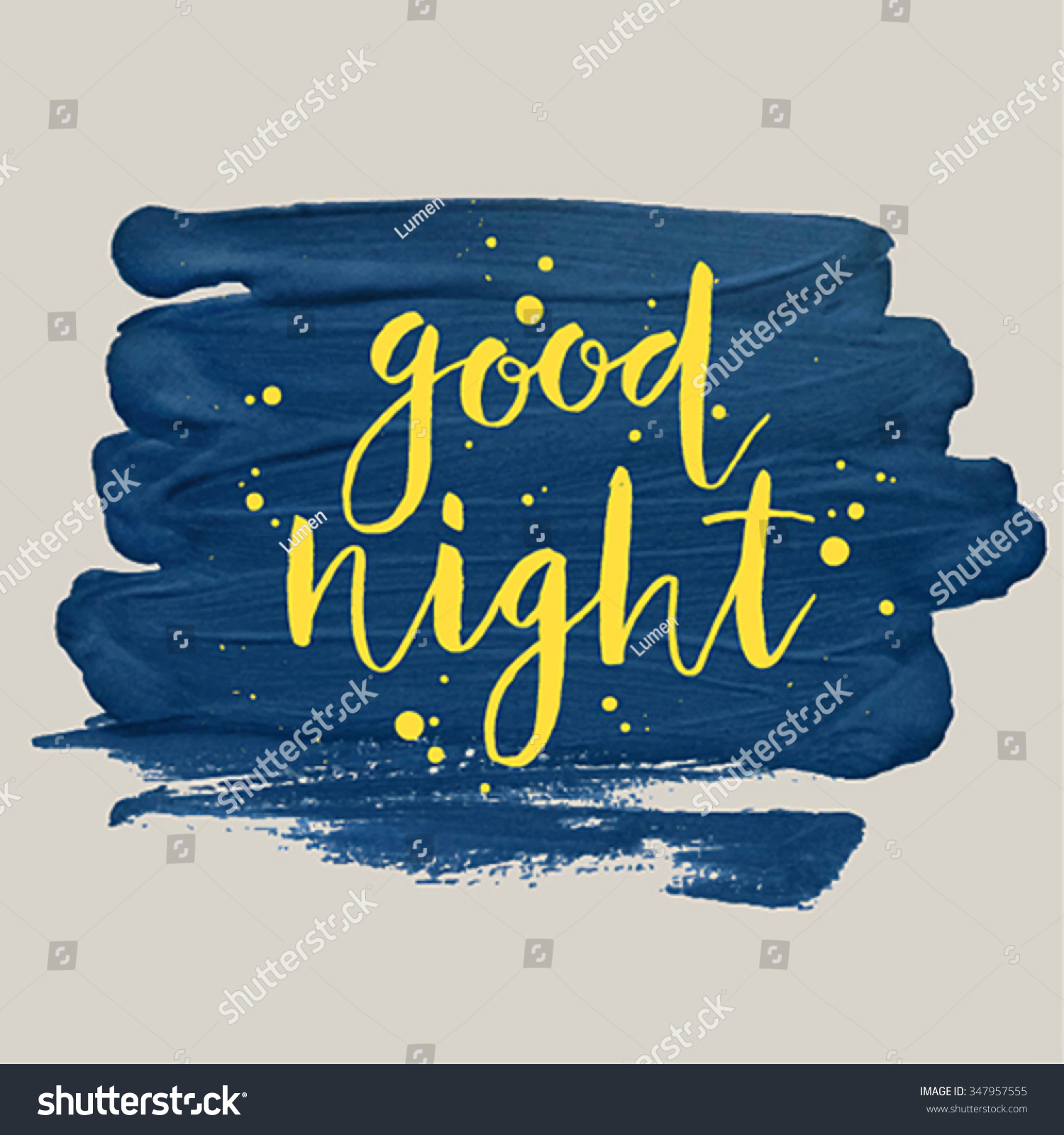 Good Night Poster Vector Paint Background Stock Vector (Royalty Free ...