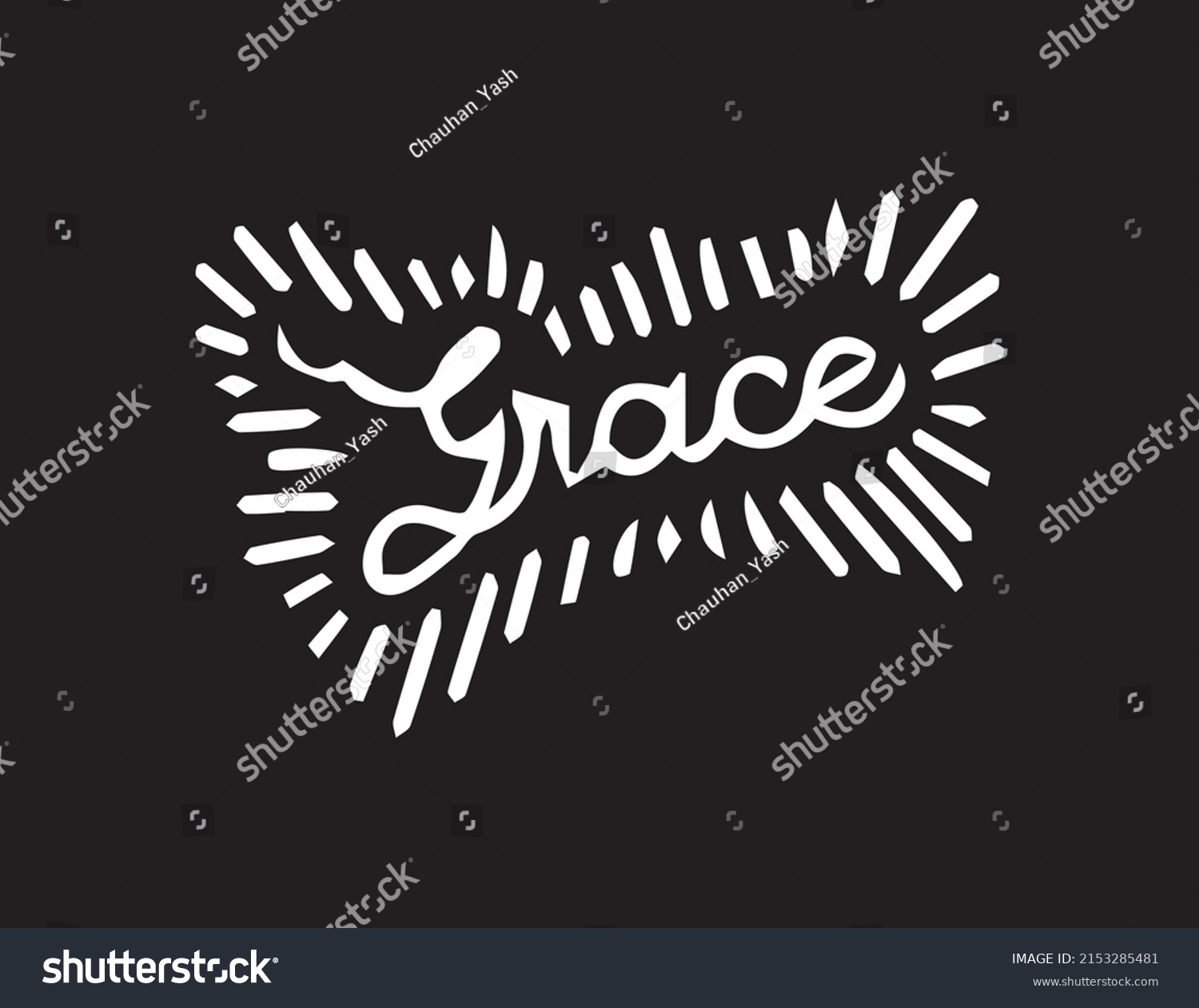Grace Quote Cut Out Element Stock Vector (Royalty Free) 2153285481 ...