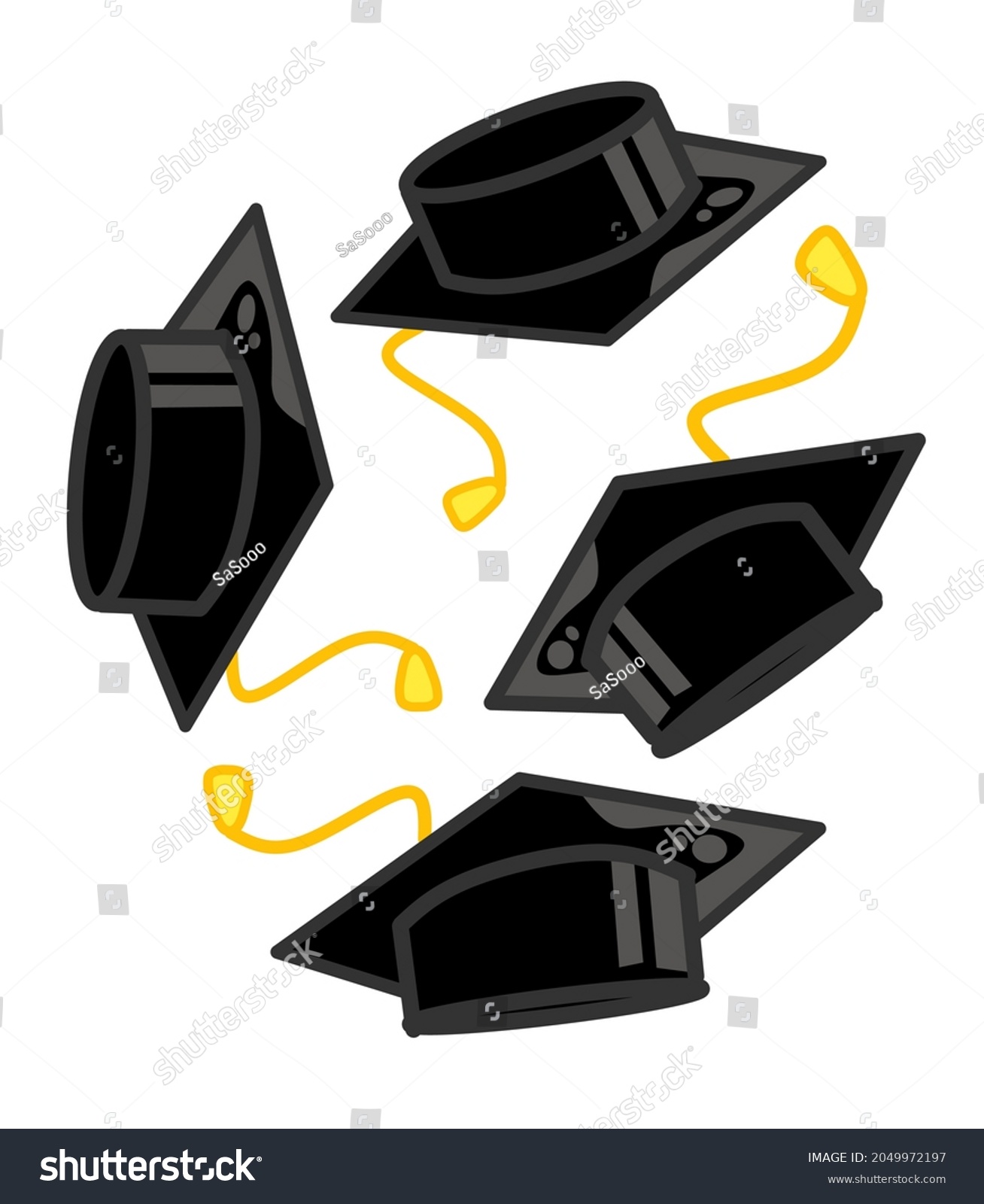 Graduation Cap Mortar Board Vector Education Stock Vector (Royalty Free ...