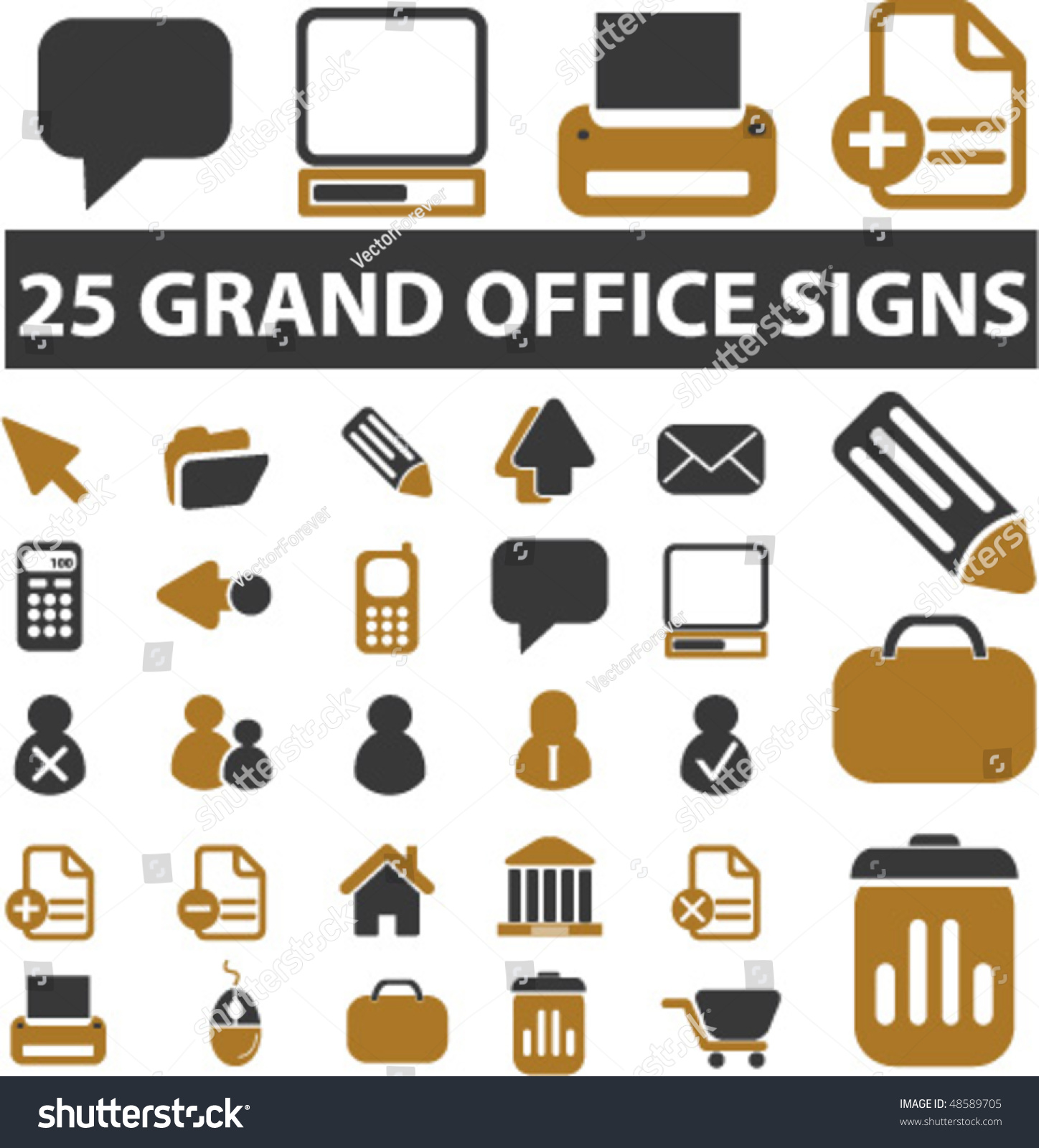 25 Grand Office Signs Vector Stock Vector (Royalty Free) 48589705 ...