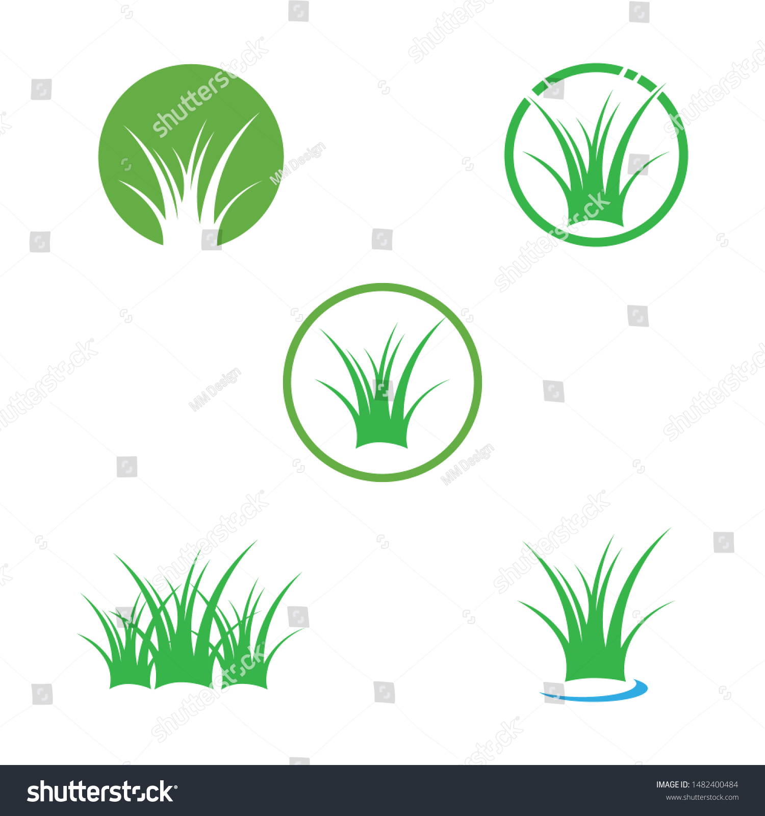Grass Logo Vector Ilustration Template Stock Vector (Royalty Free ...