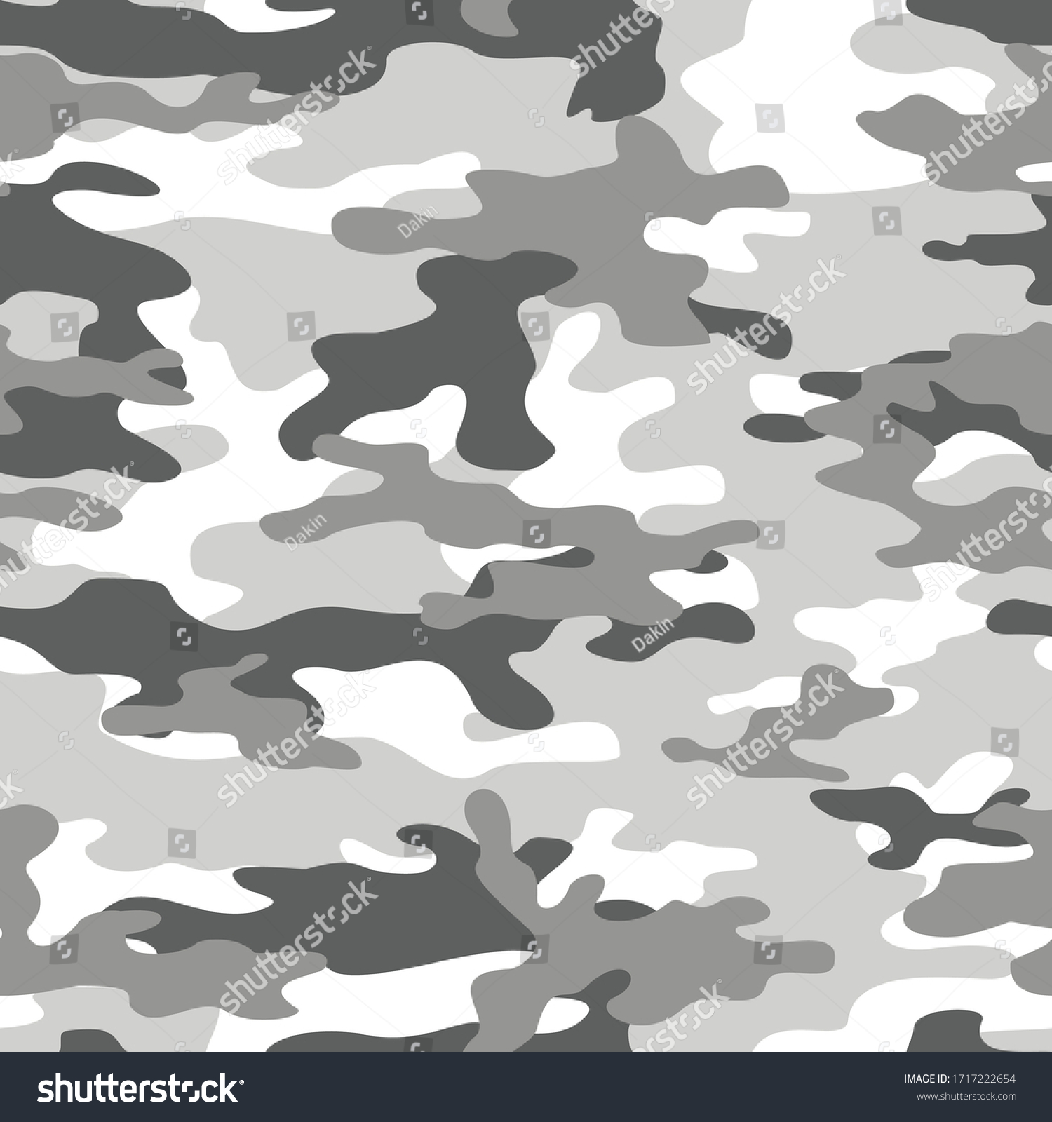 Gray Camouflage Seamless Pattern Vector Design Stock Vector (Royalty ...