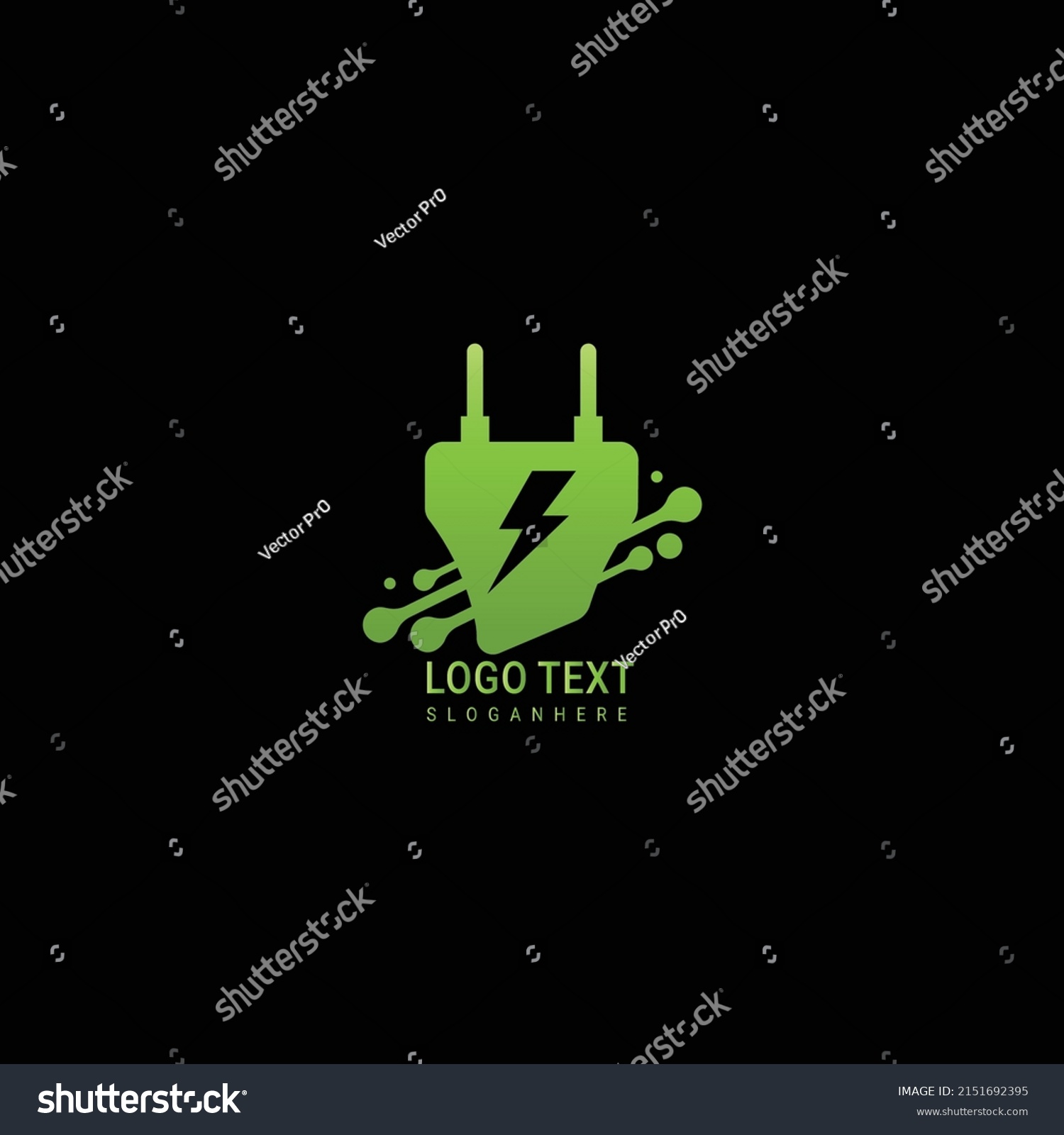 Green Electronic Technology Logo Design Vector Stock Vector (Royalty ...
