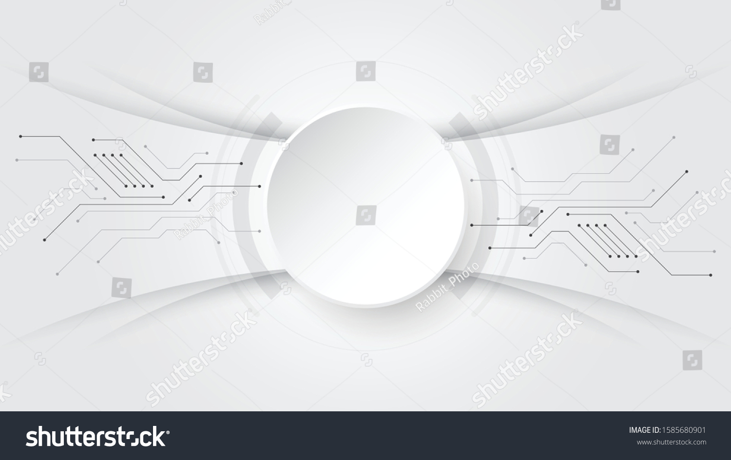 Grey White Abstract Technology Background Various 스톡 벡터(로열티 프리 ...