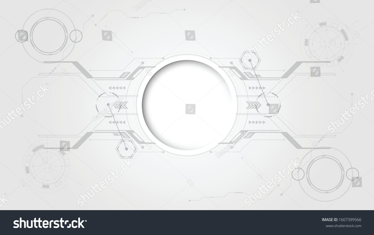 Grey White Abstract Technology Background Various Stock Vector (Royalty ...