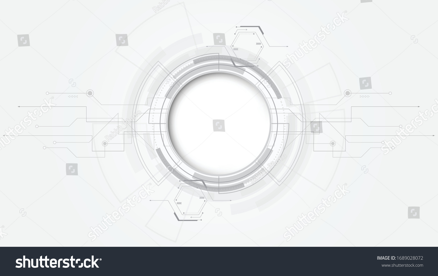 Grey White Abstract Technology Background Various Stock Vector (Royalty ...