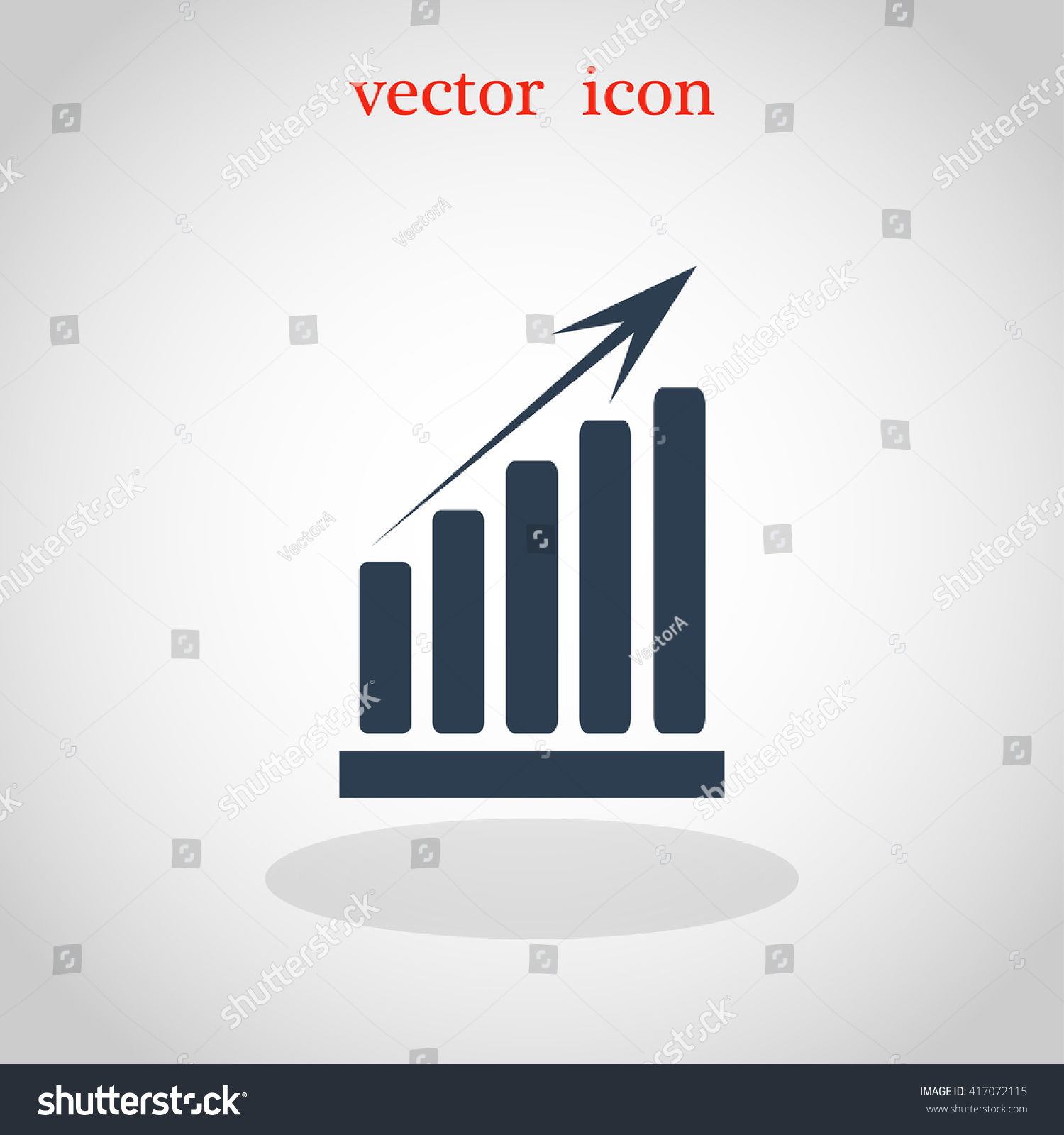 Growth Diagram Icon Stock Vector (Royalty Free) 417072115 | Shutterstock