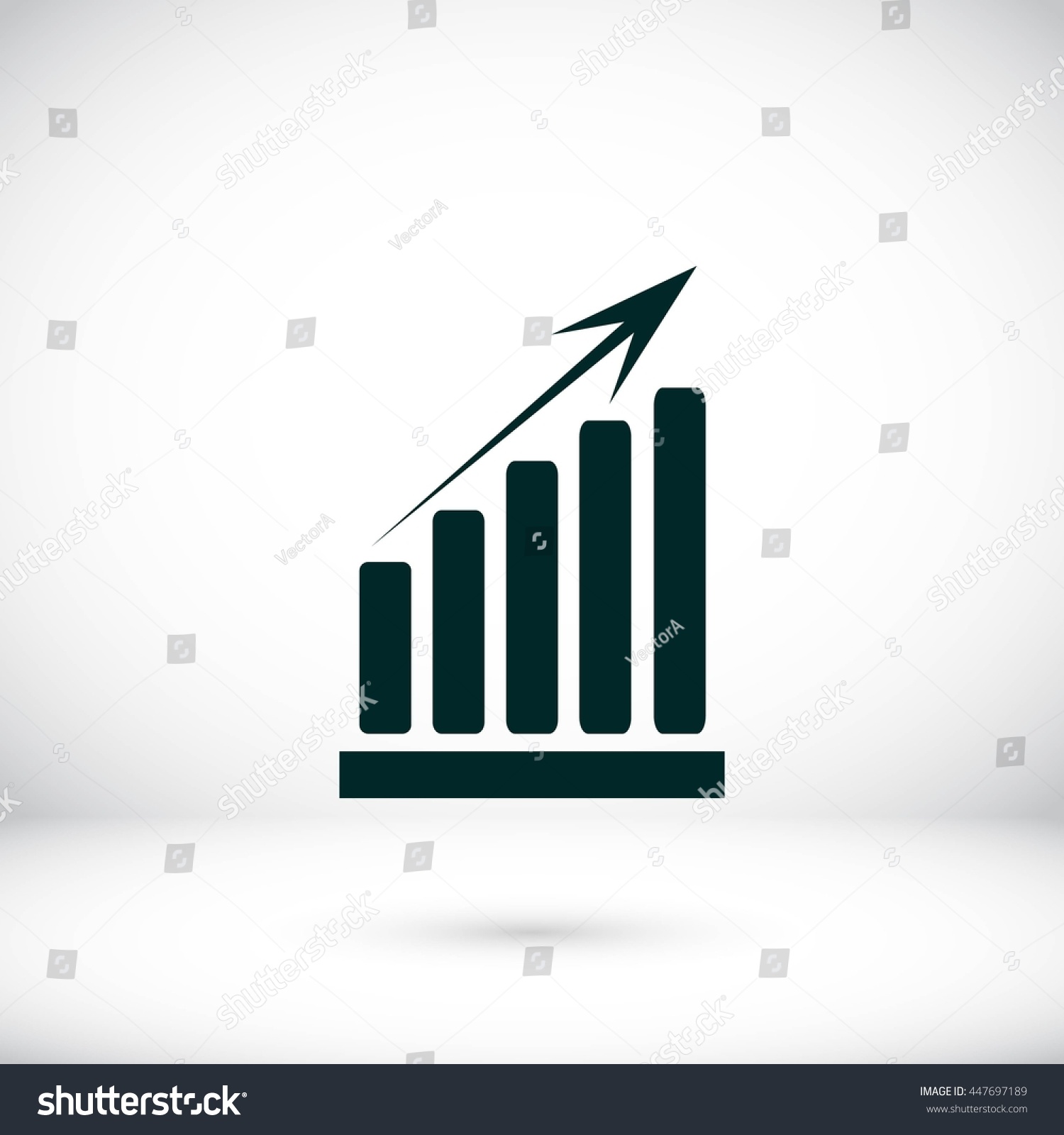 Growth Diagram Icon 스톡 벡터(로열티 프리) 447697189 | Shutterstock
