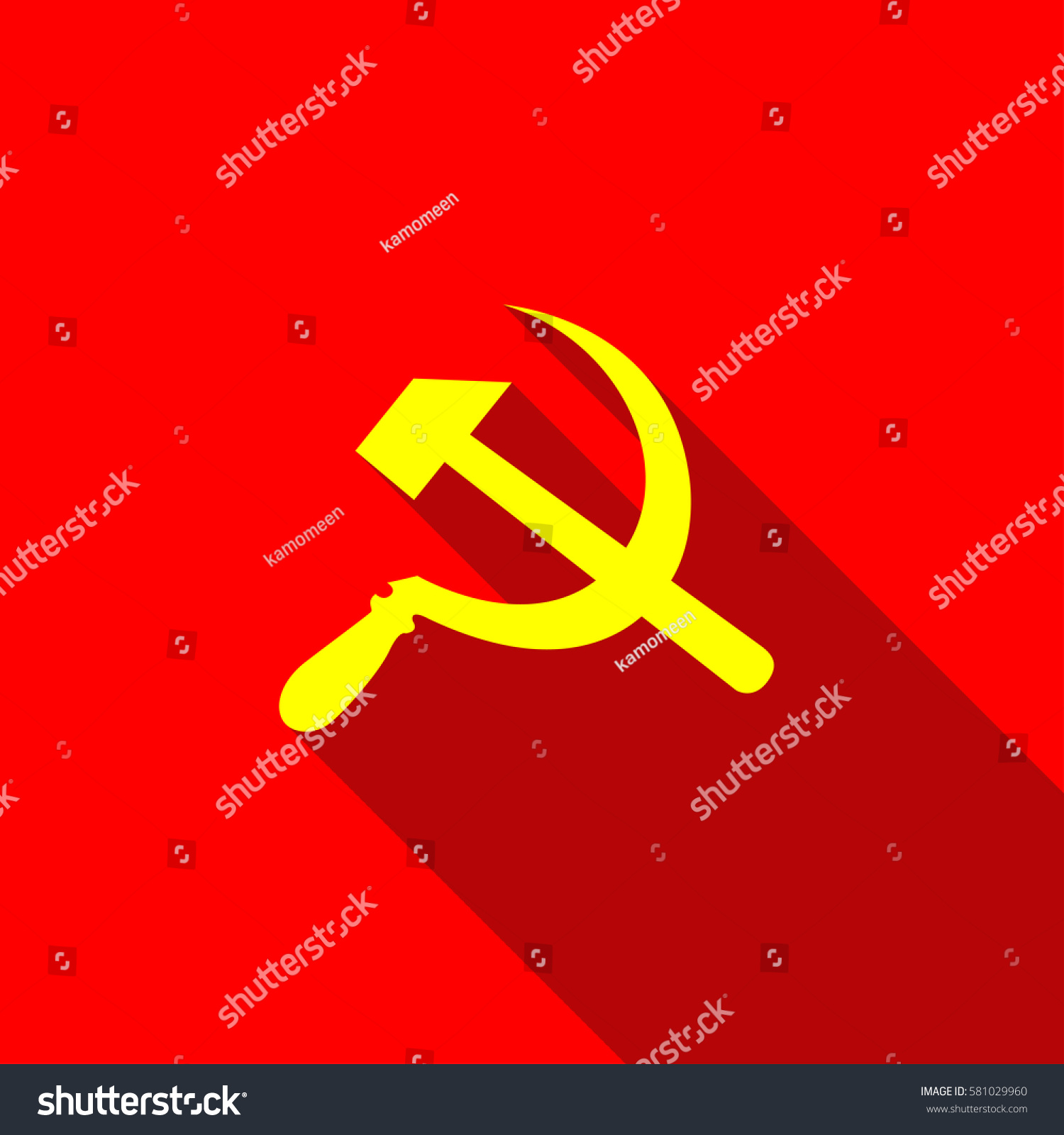 Hammer Sickle Communist Symbol Vector: เวกเตอร์สต็อก (ปลอดค่าลิขสิทธิ์ ...