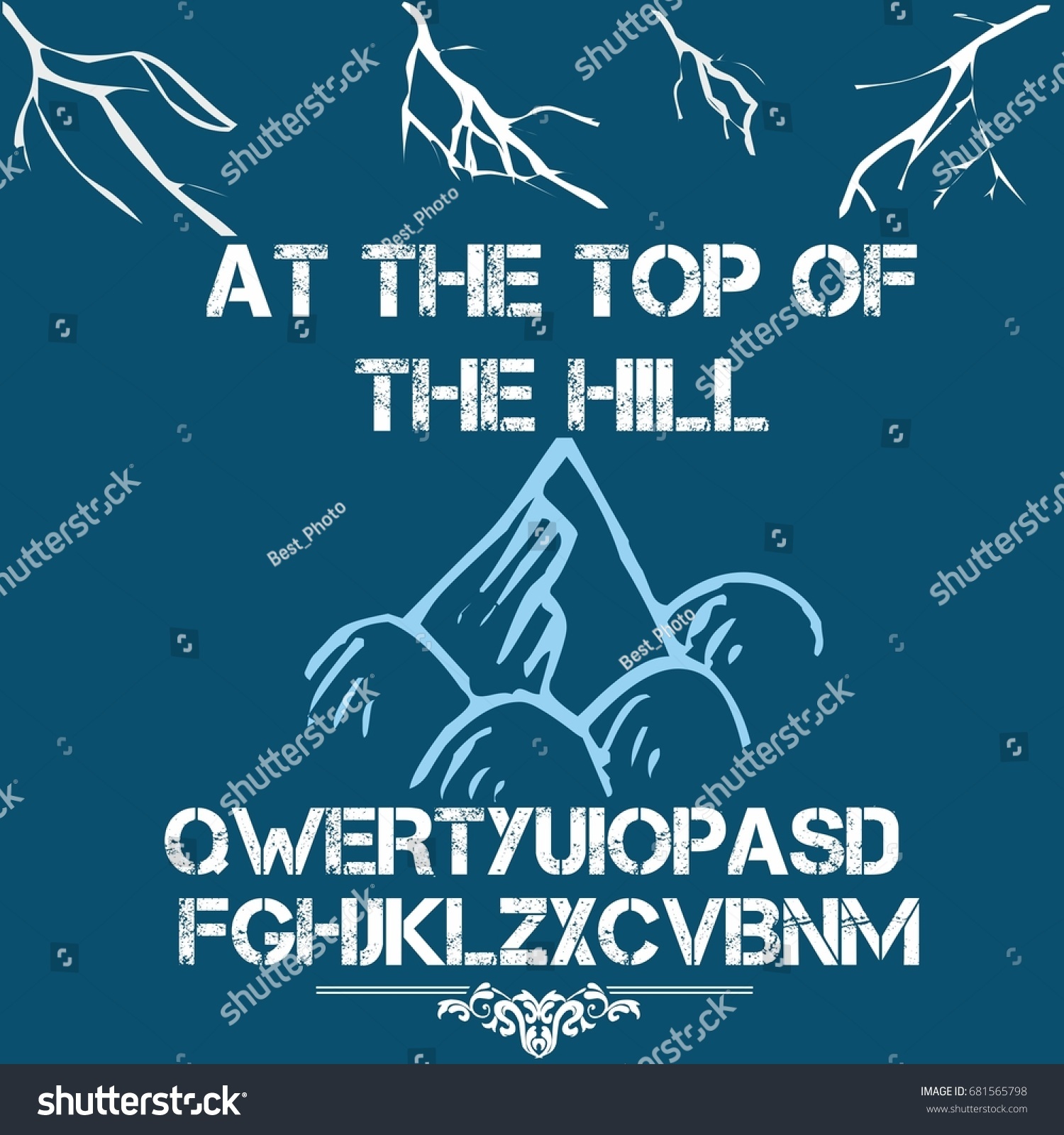 Handcrafted Vector Script Calligraphy Font Typeface เวกเตอร์สต็อก