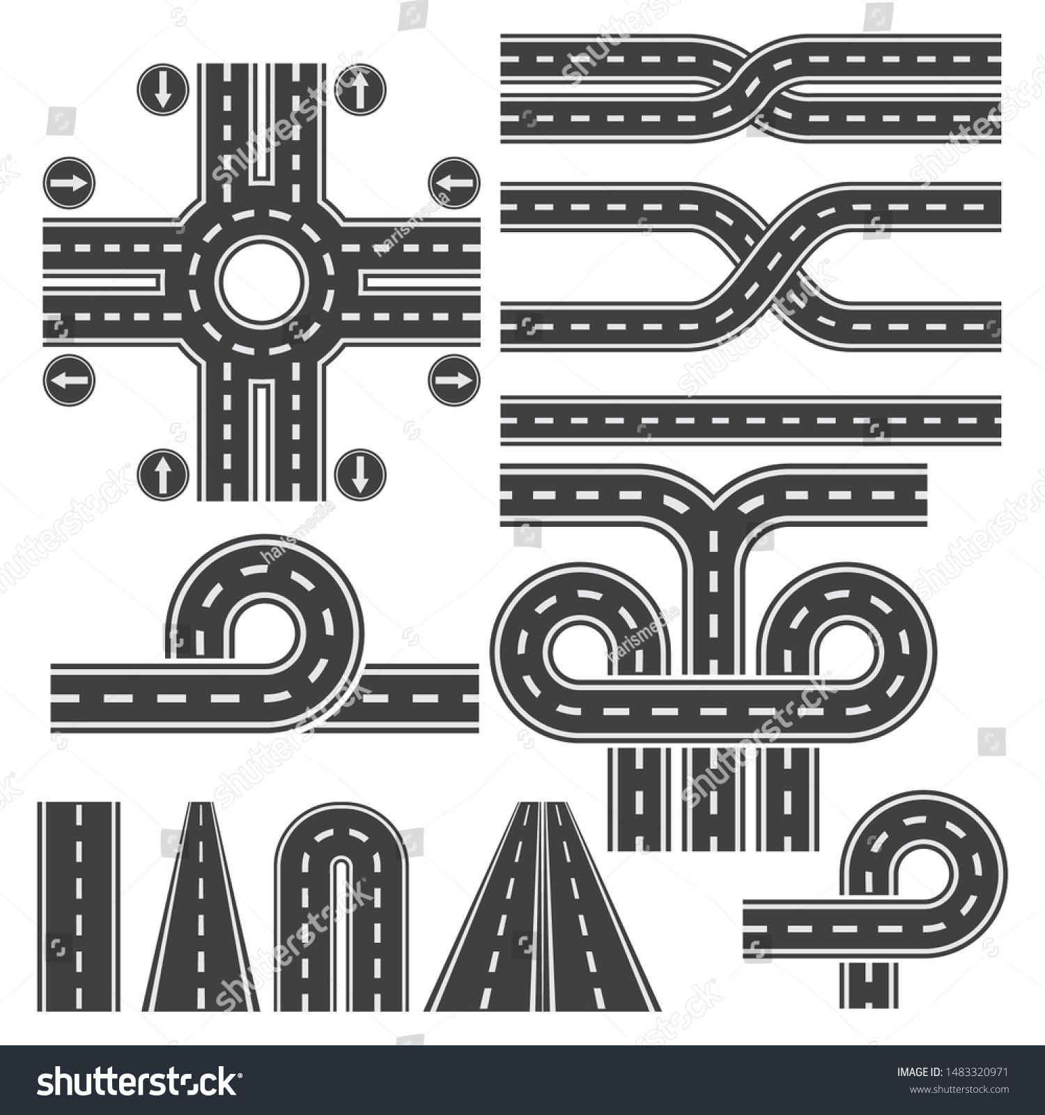 Highway Make Route Stock Vector (Royalty Free) 1483320971 | Shutterstock