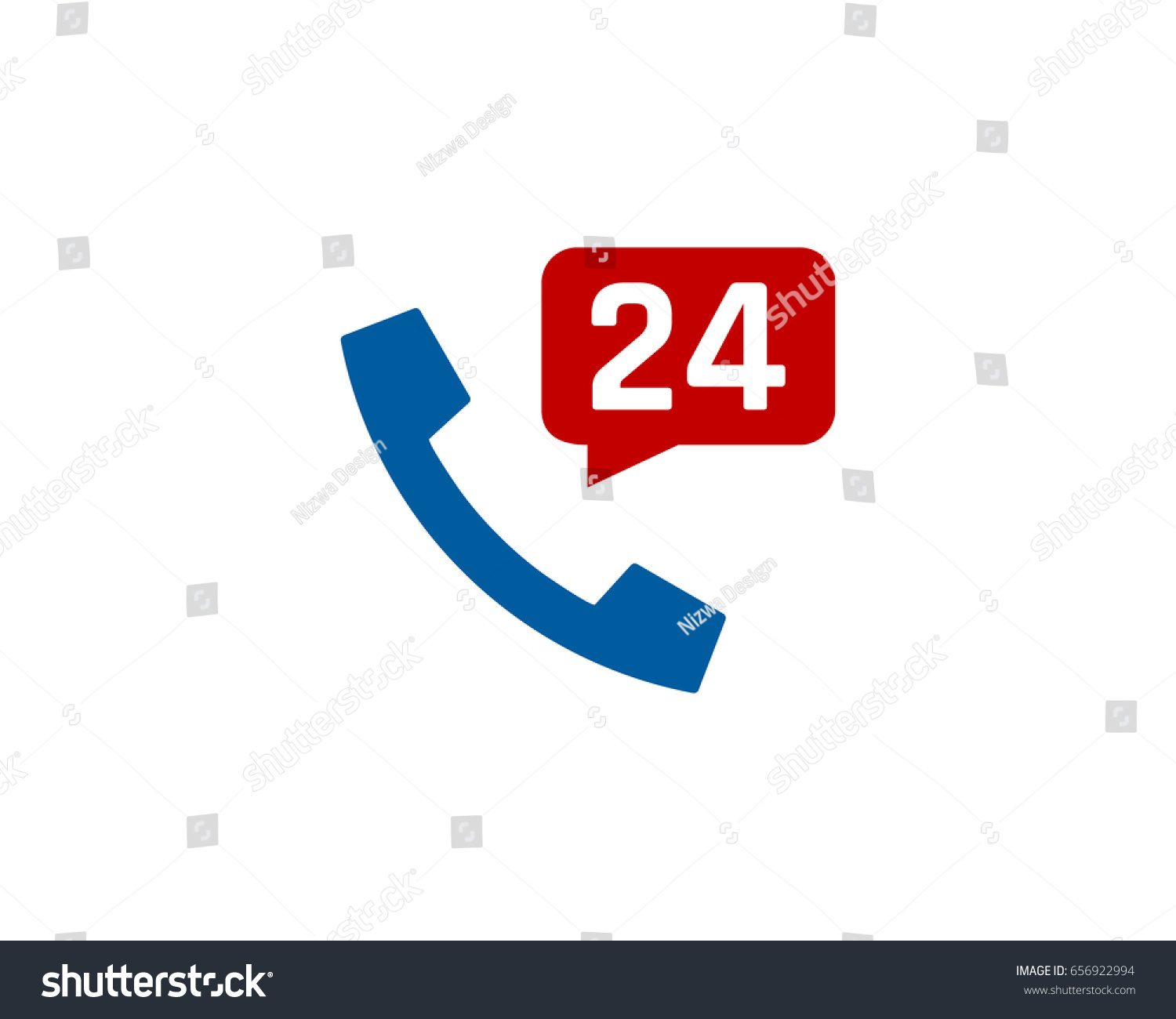 24 Hour Call Icon Logo Design Stock Vector (Royalty Free) 656922994 ...