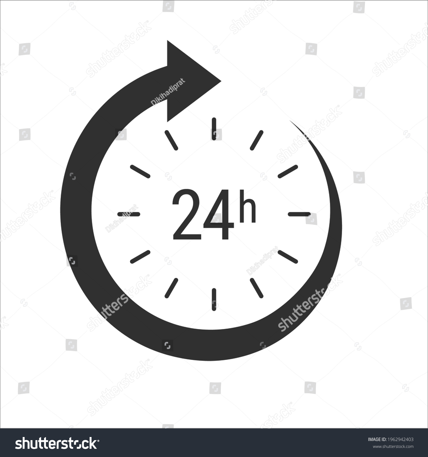 24 Hour Symbol Transparent Background Stock Vector (Royalty Free ...