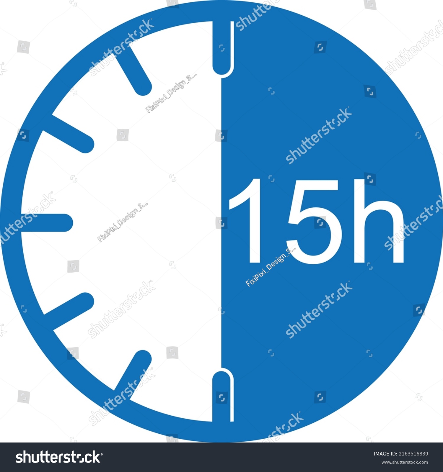 15 Hour Timer Icon Clock Icon Stock Vector (Royalty Free) 2163516839 ...