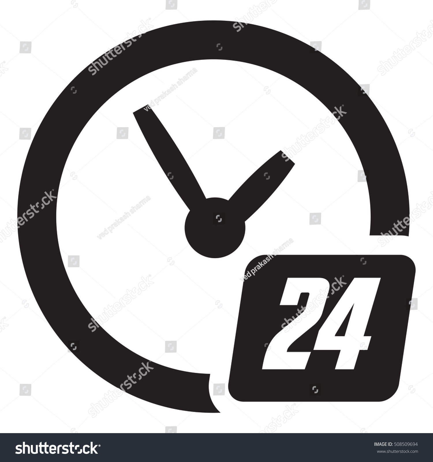 24 Hours Available Stock Vector (Royalty Free) 508509694 | Shutterstock