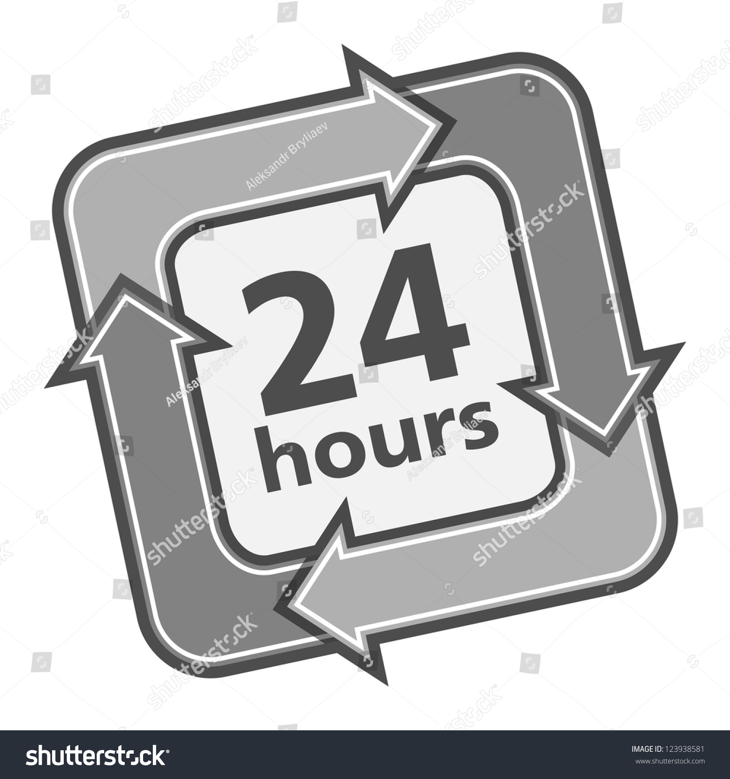 24 Hours Badge Vector Eps10 Illustration Stock Vector (Royalty Free ...