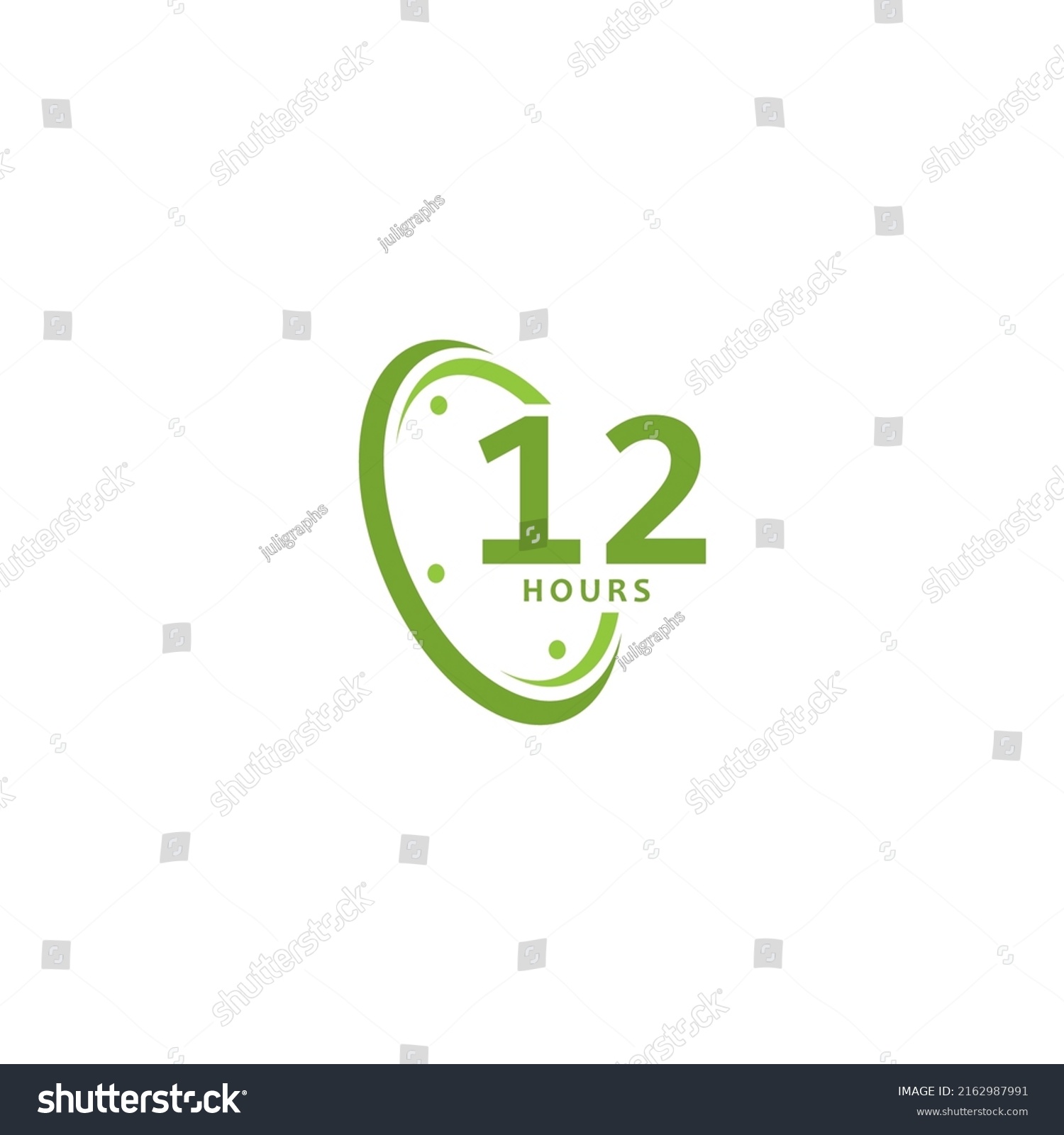 12 Hours Clock Arrow Logo Vector Stock Vector (Royalty Free) 2162987991 ...