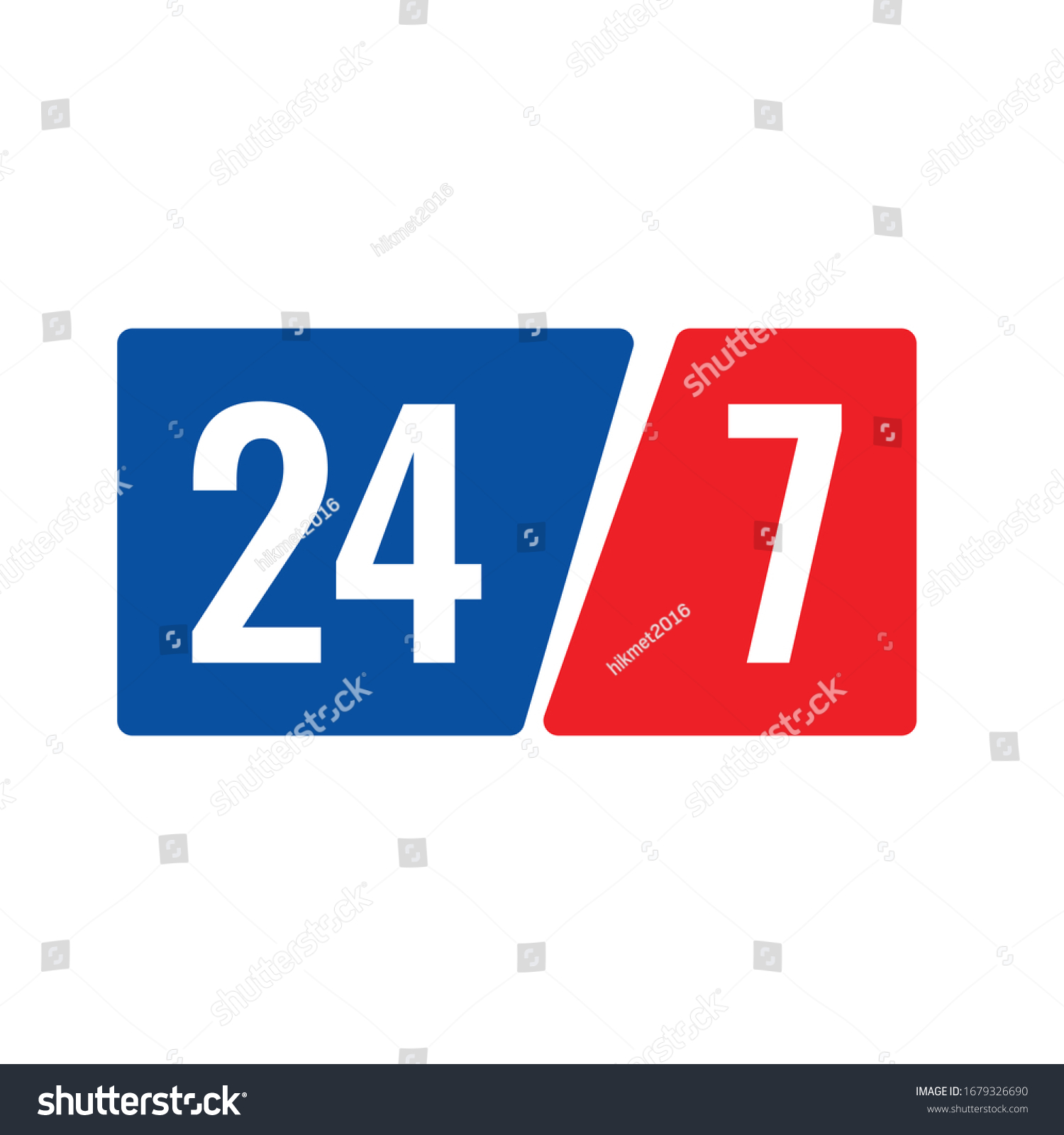24 Hours 7 Days Logo 24 Stock Vector (Royalty Free) 1679326690 ...
