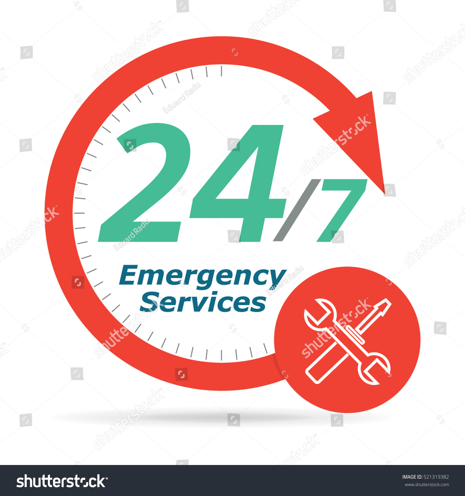 24 Hours Open Customer Service Stock Vector (Royalty Free) 521319382 ...