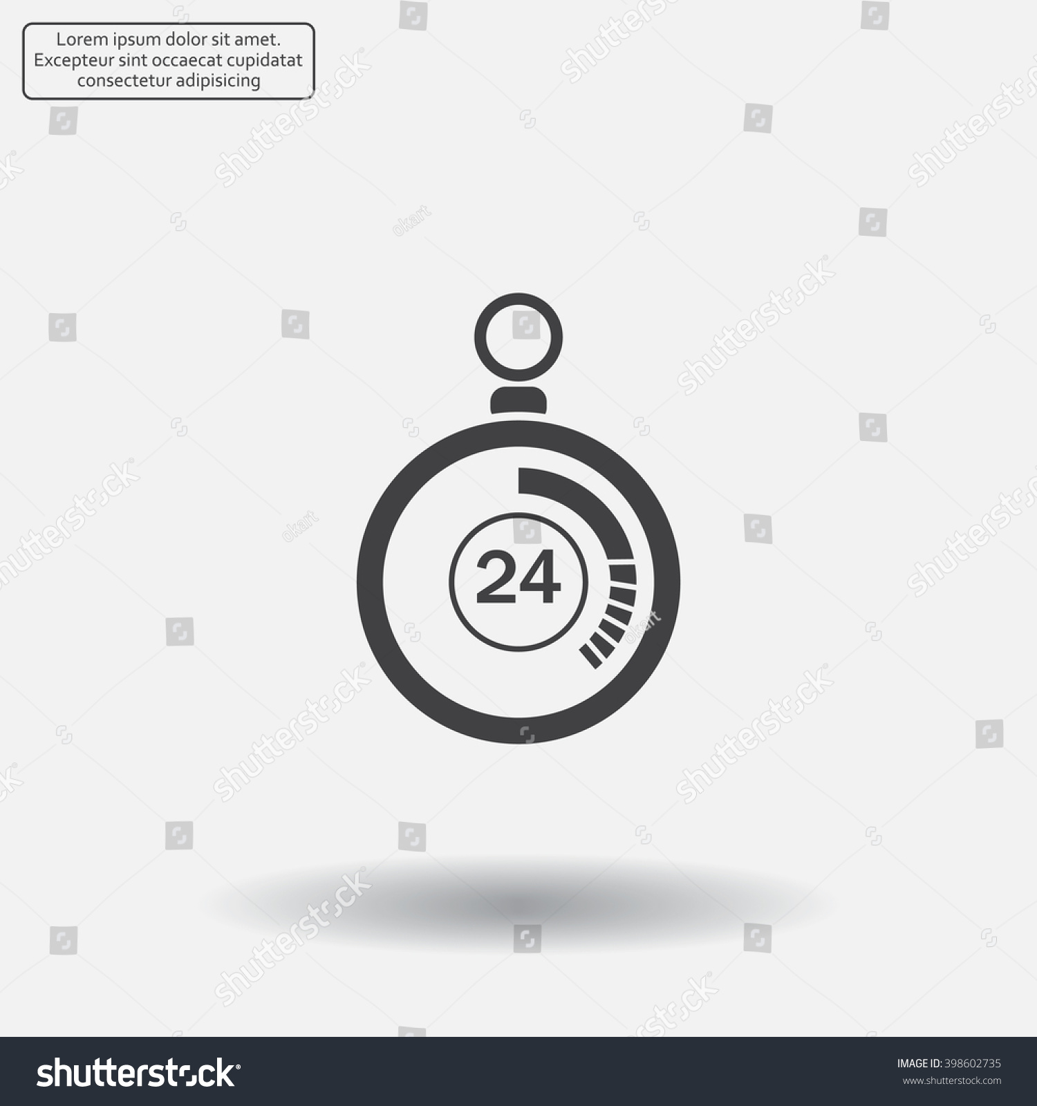 24 Hours Timer Sign Icon Stopwatch Stock Vector (Royalty Free ...