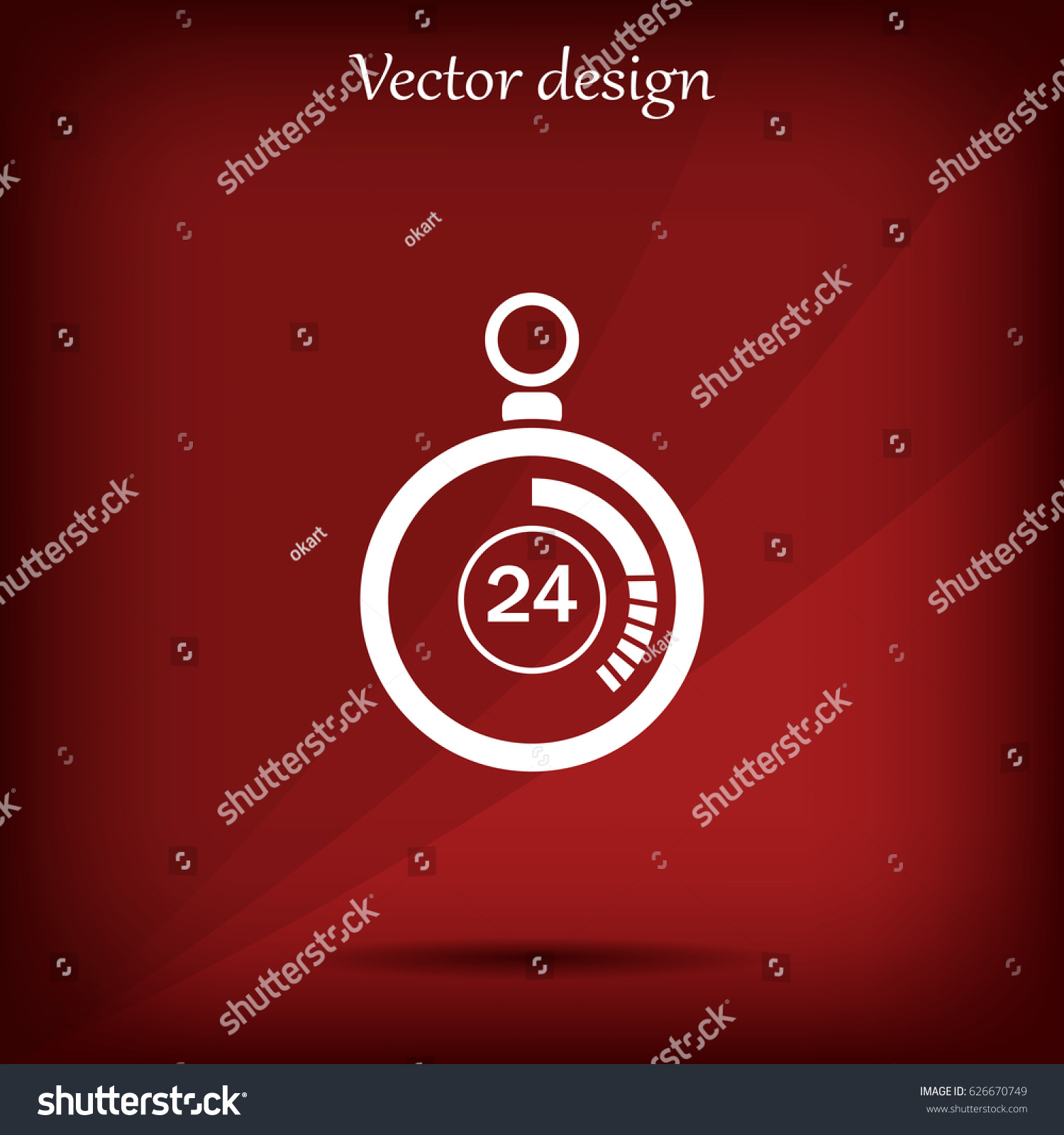 24 Hours Timer Sign Icon Stopwatch Stock Vector (Royalty Free ...