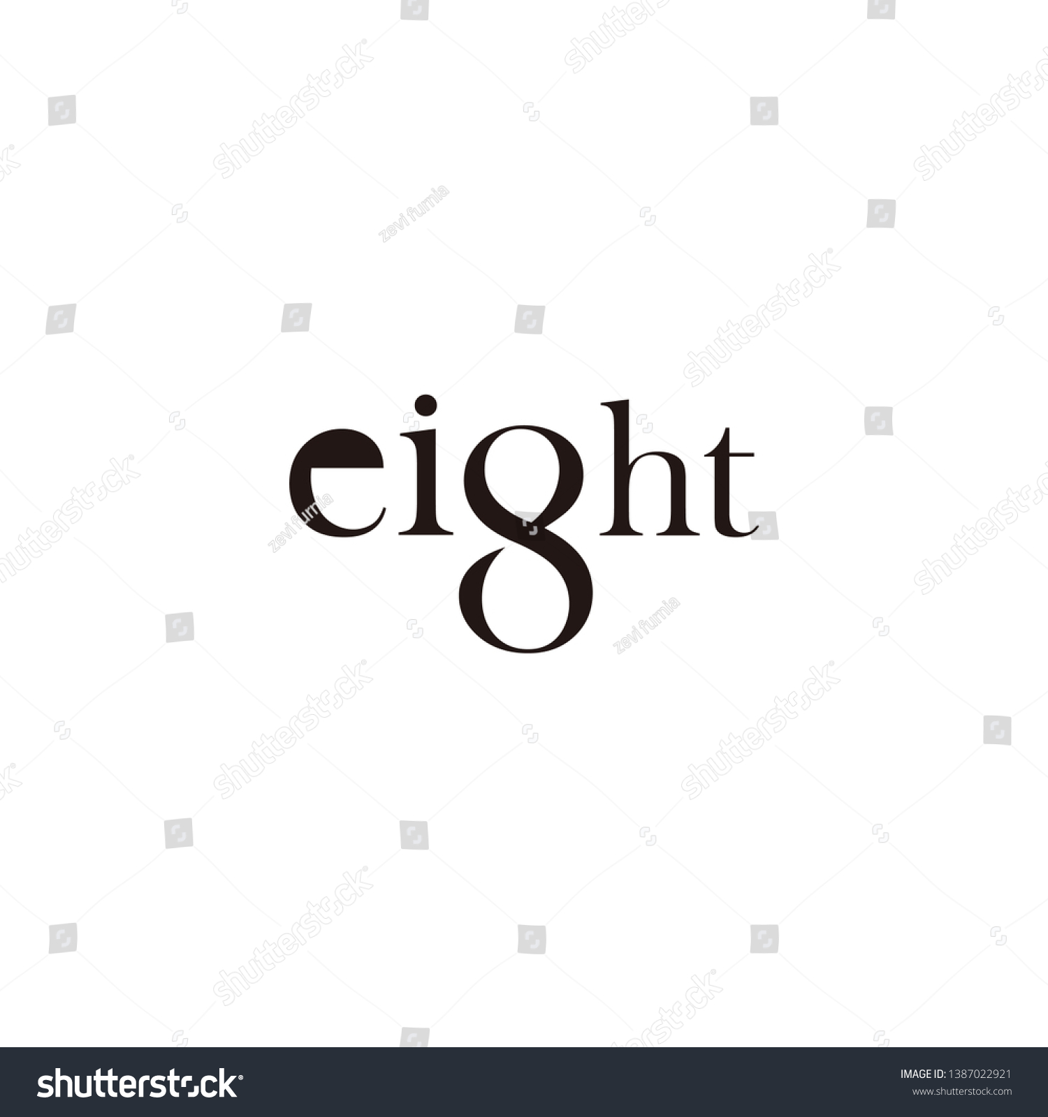 8 Icon Vector Logo Eight Letter 스톡 벡터(로열티 프리) 1387022921 | Shutterstock