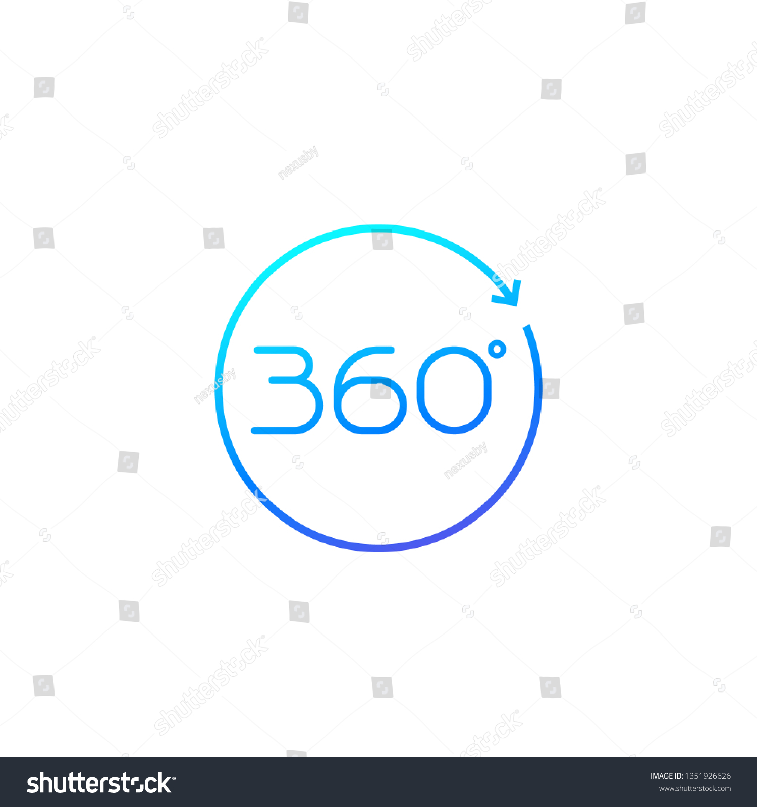 360 Icon Arrow Stock Vector (Royalty Free) 1351926626 | Shutterstock