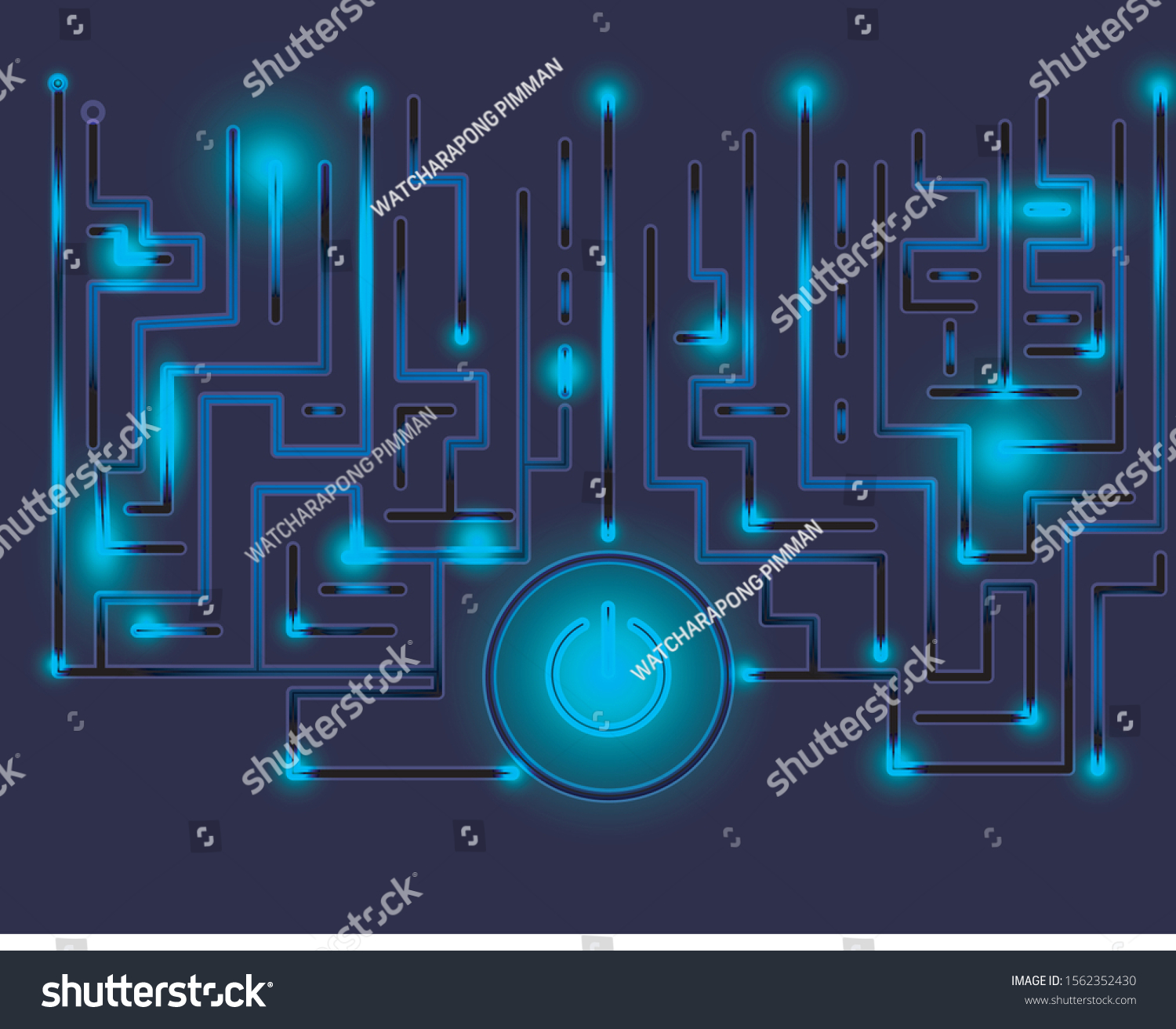 Illustration High Computer Technology Dark Blue Stock Vector (Royalty ...