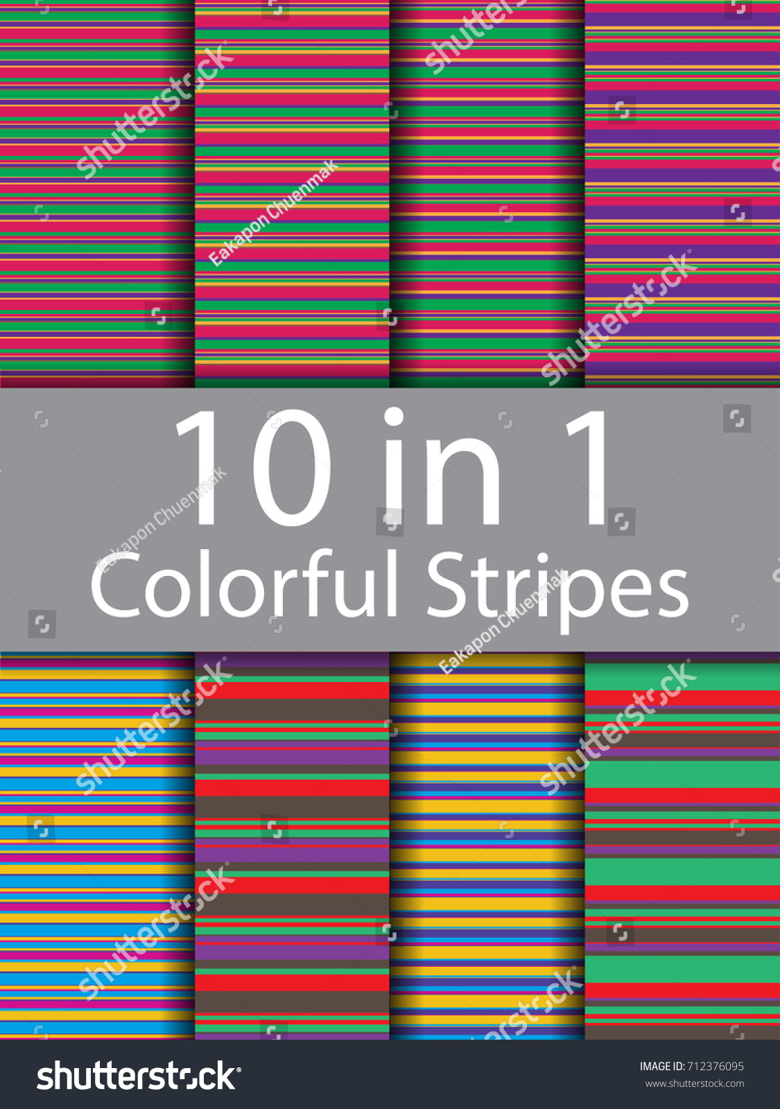 10 1 Stripes Seamless Pattern Background Stock Vector (Royalty Free ...