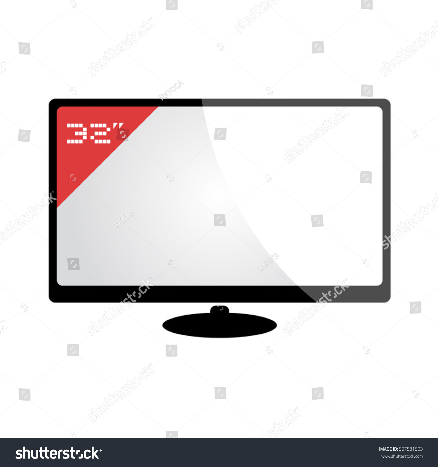 32 Inches Tv Stock Vector (Royalty Free) 507581503 | Shutterstock